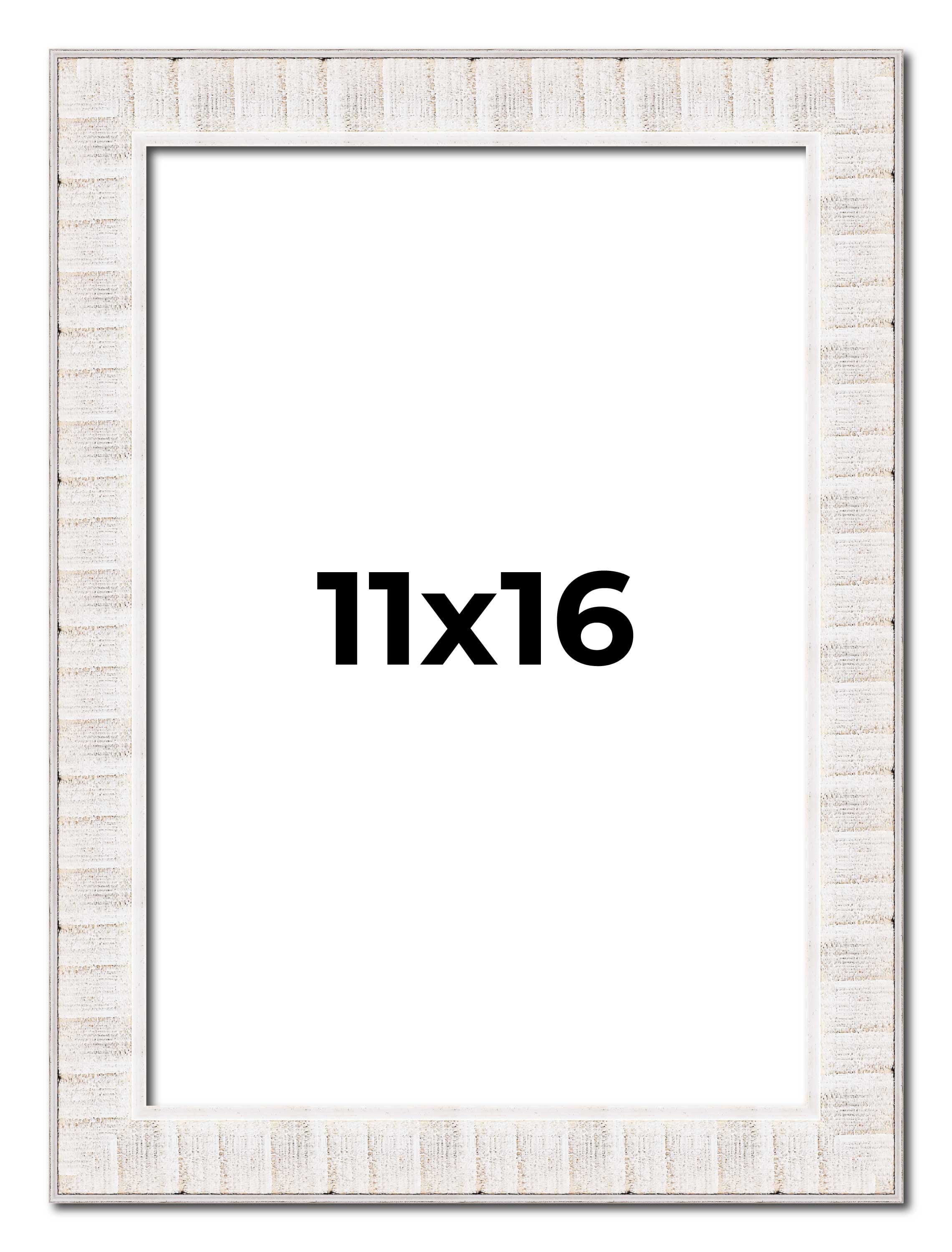 11x16 Frame White Sonoma Rustic Wood Picture Frame | 1.5 Inch Moulding ...