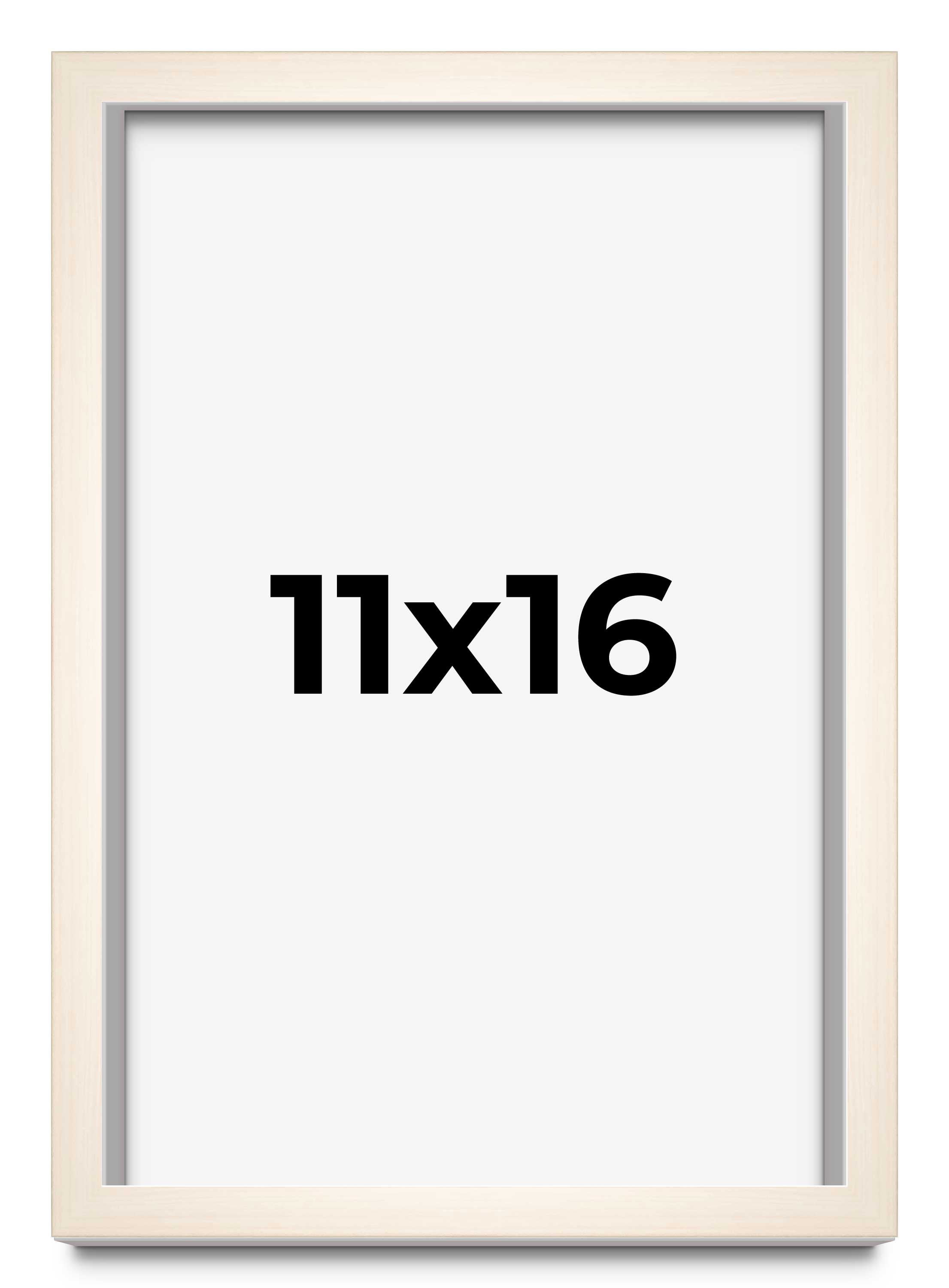 11x16 Frame White Wash Solid Wood Picture Frame | 0.8125 Inch Moulding ...