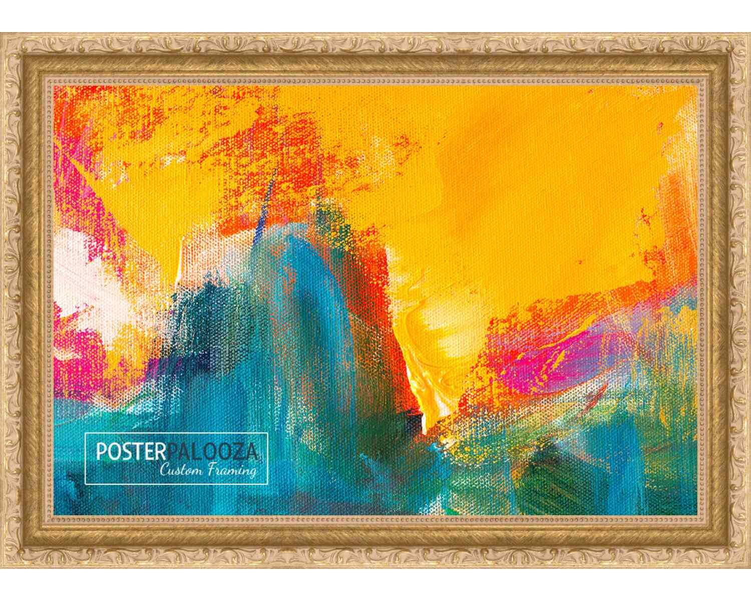 11x16 Refined Gold Picture Frame - UV Acrylic, Foam Board Backing ...