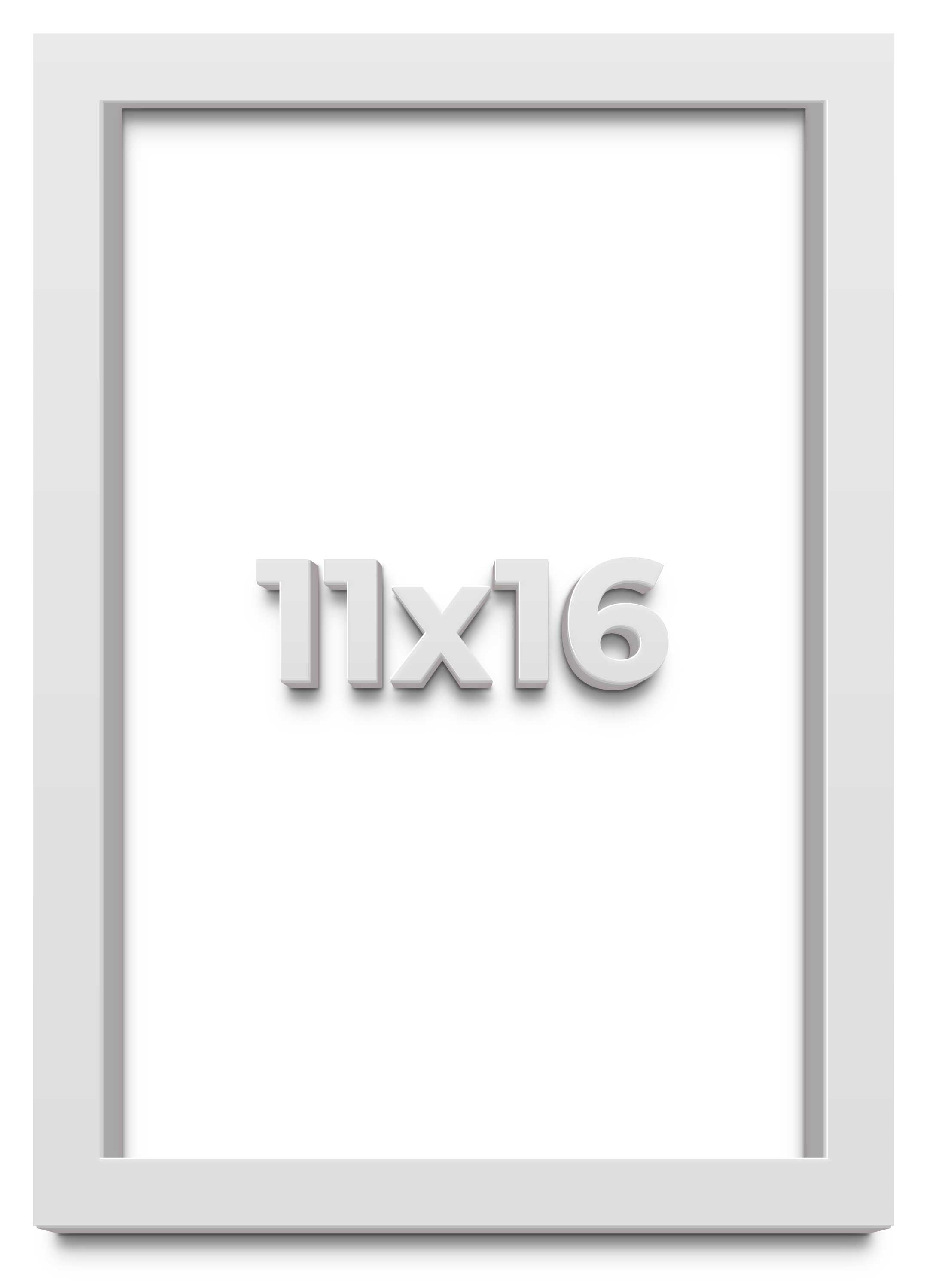 11x16 Shadow Box High Gloss White Display Frame | 1.625 Inches Deep | 1 ...