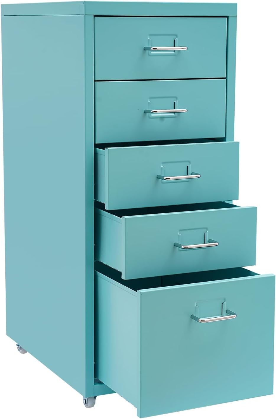 11x16x27in Metal File Storage Cabinet with 5 Drawers, Vertical Home ...