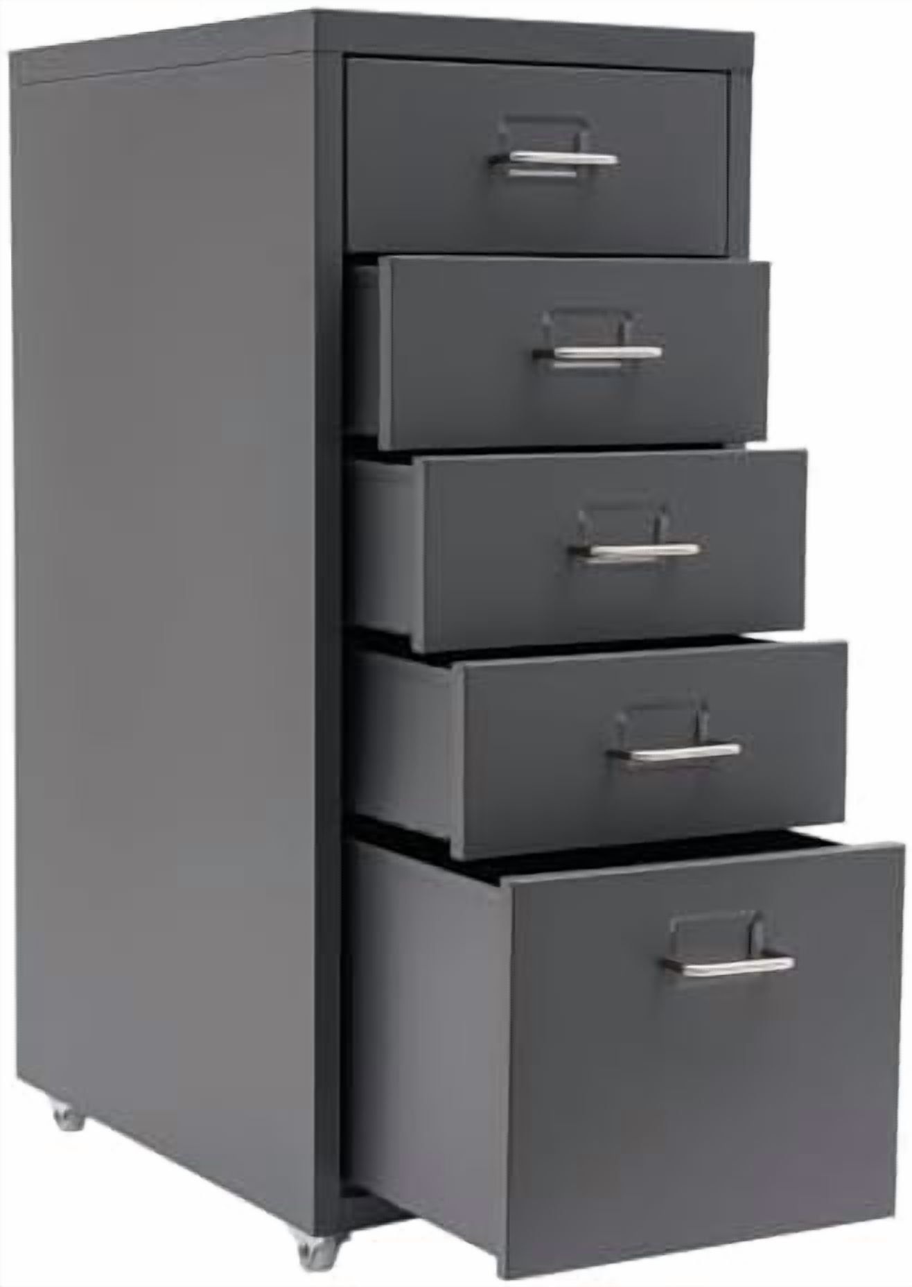 11x16x27in Metal File Storage Cabinet with 5 Drawers, Vertical Home ...
