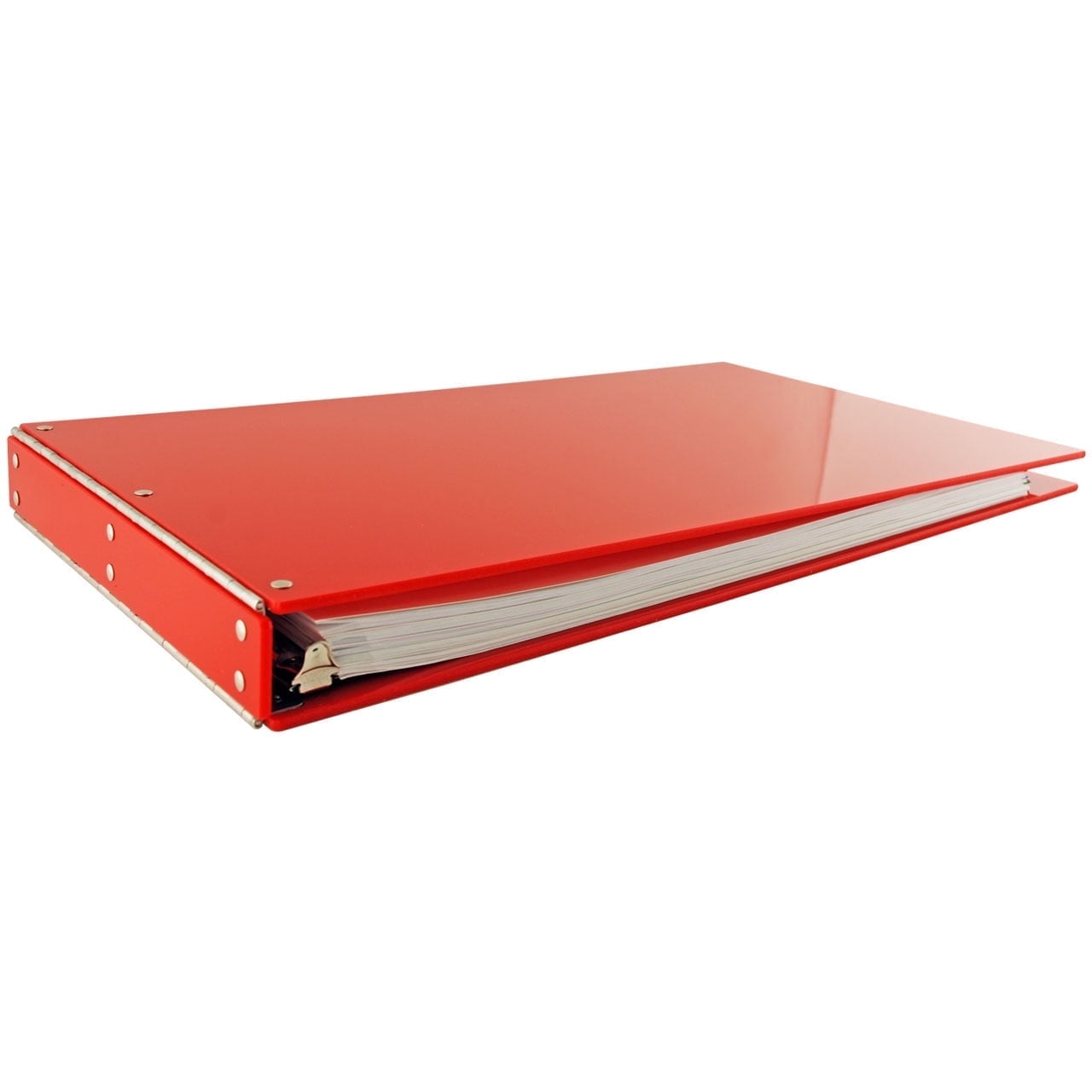 11x17 Binder Acrylic Panel Featuring a 1" Angle-D Ring Red - Walmart.com