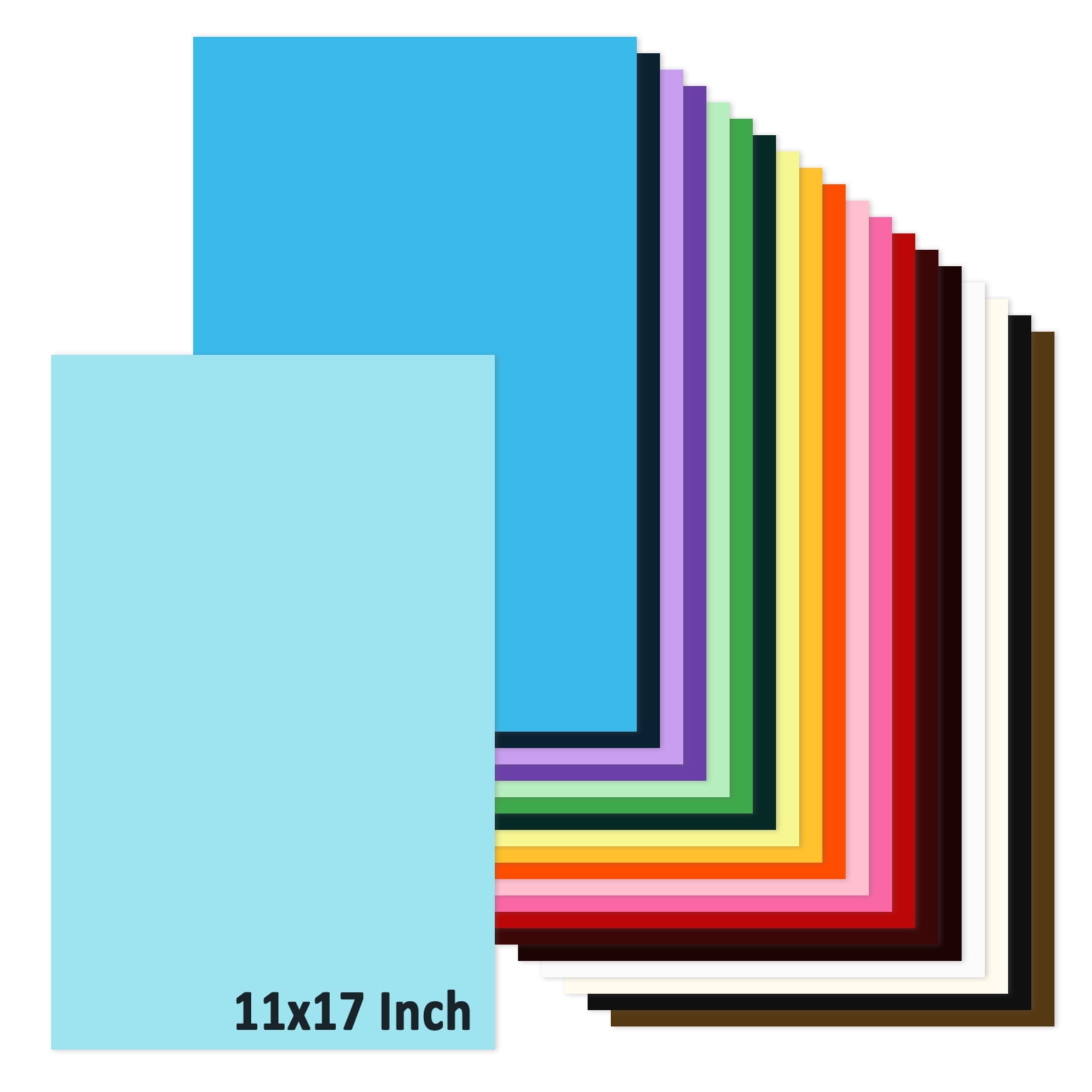 11x17 Card Stock Printer Paper 60 Sheets A3 Large Colorful Cardstock 20 ...