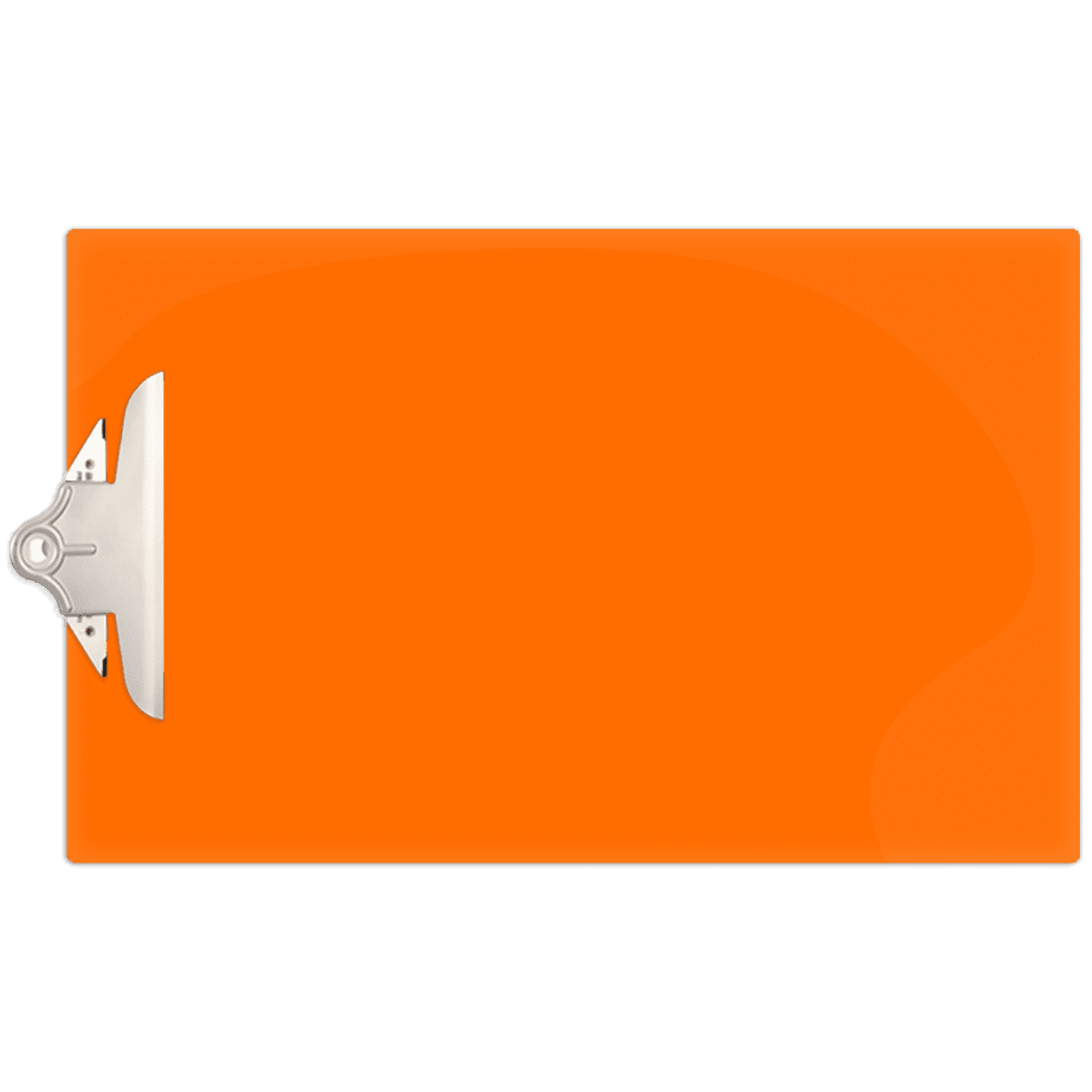11x17 Clipboard Acrylic Panel Featuring a Jumbo Board Clip Orange ...
