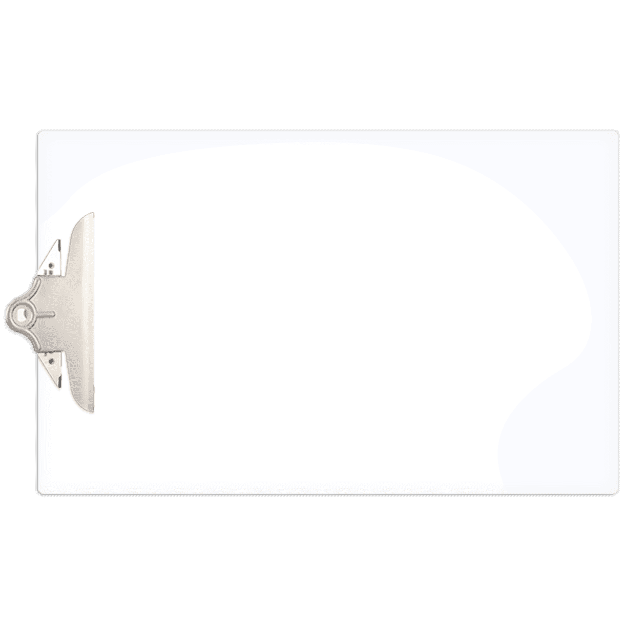 11x17 Clipboard Acrylic Panel Featuring a Jumbo Board Clip White ...