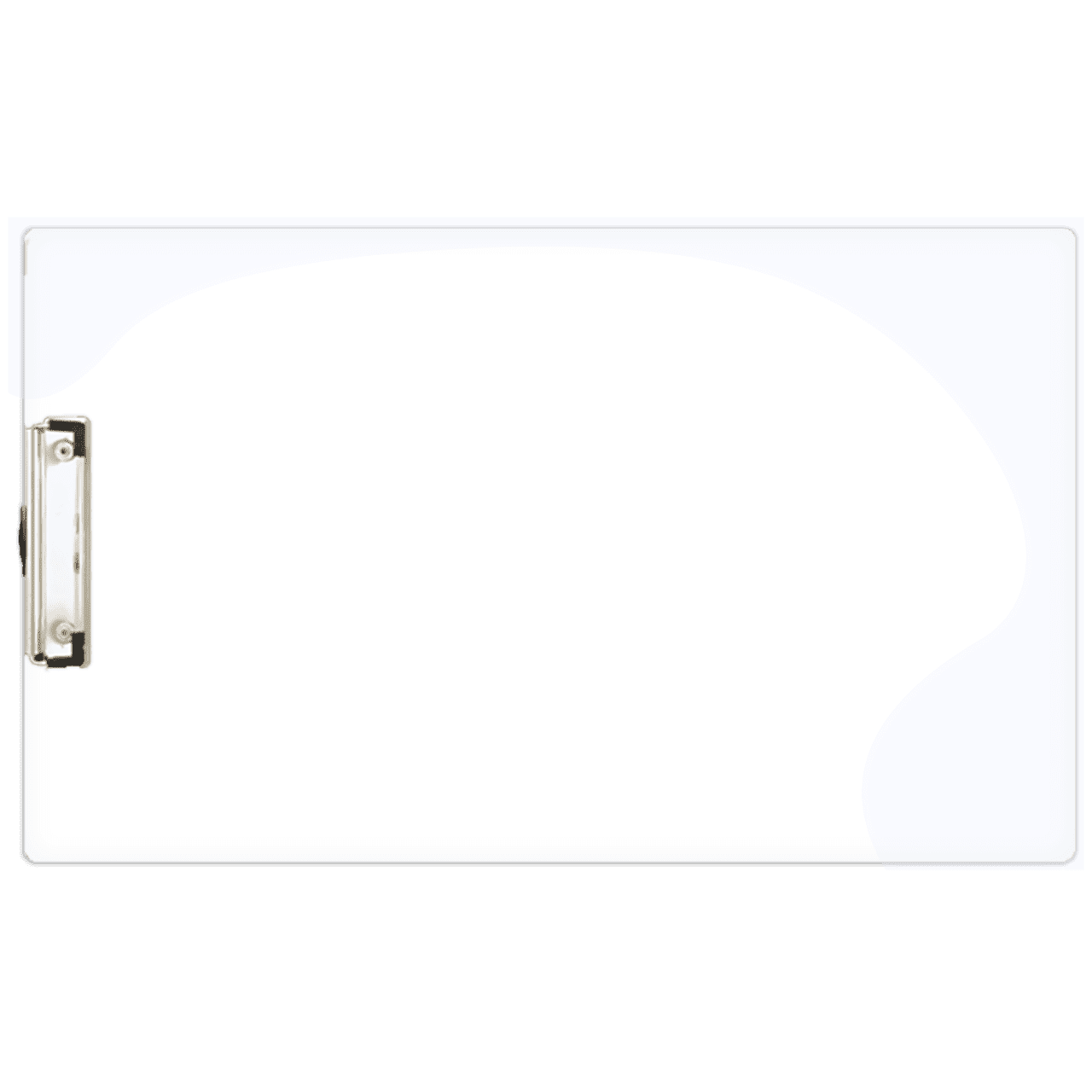 11x17 Clipboard Acrylic Panel Featuring a Low Profile Clip White ...
