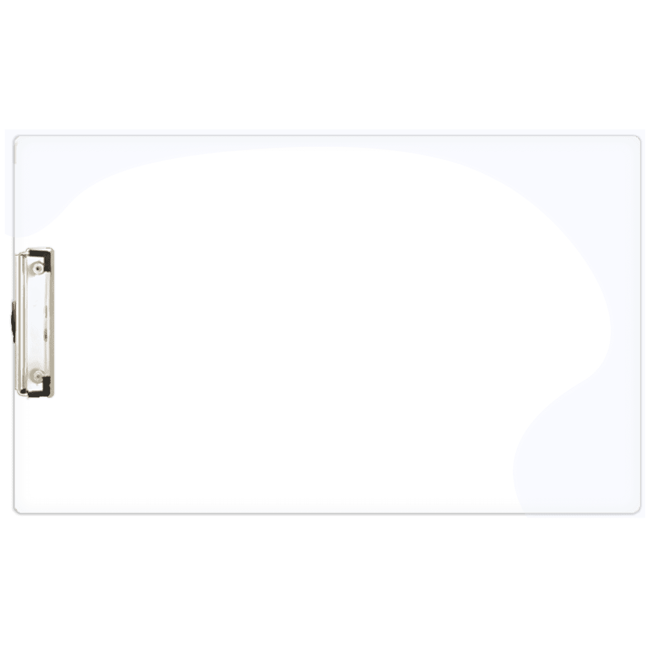 11x17 Clipboard Acrylic Panel Featuring a Low Profile Clip White ...
