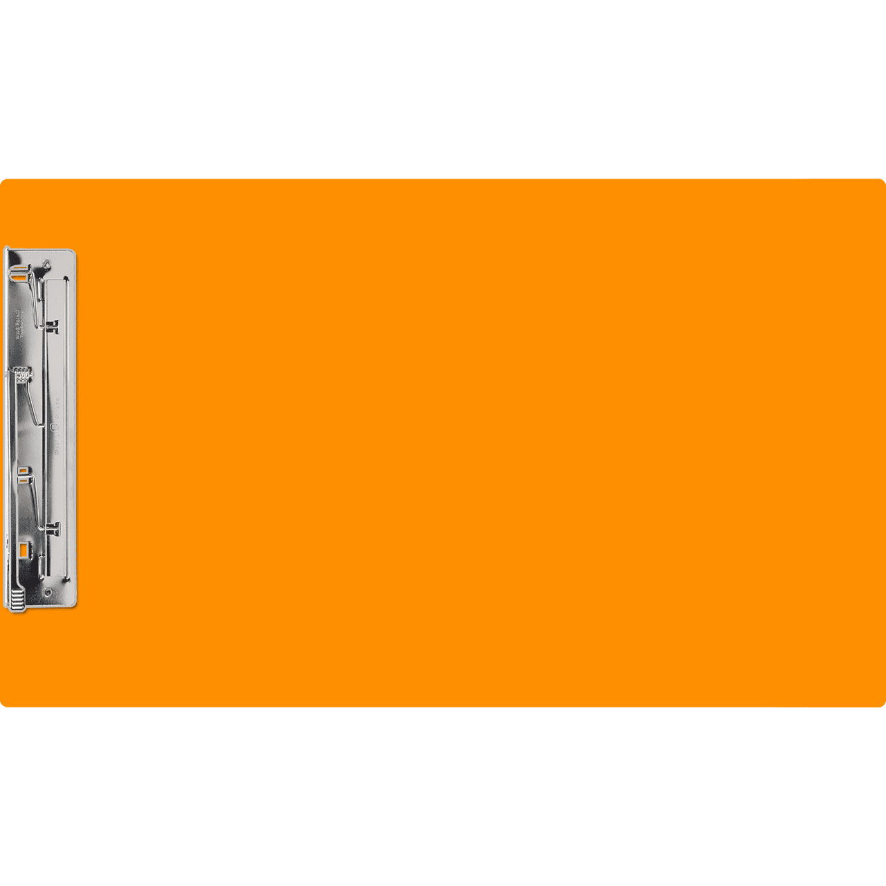 11x17 Clipboard Acrylic Panel Featuring an 8" Hinge Clip Orange ...
