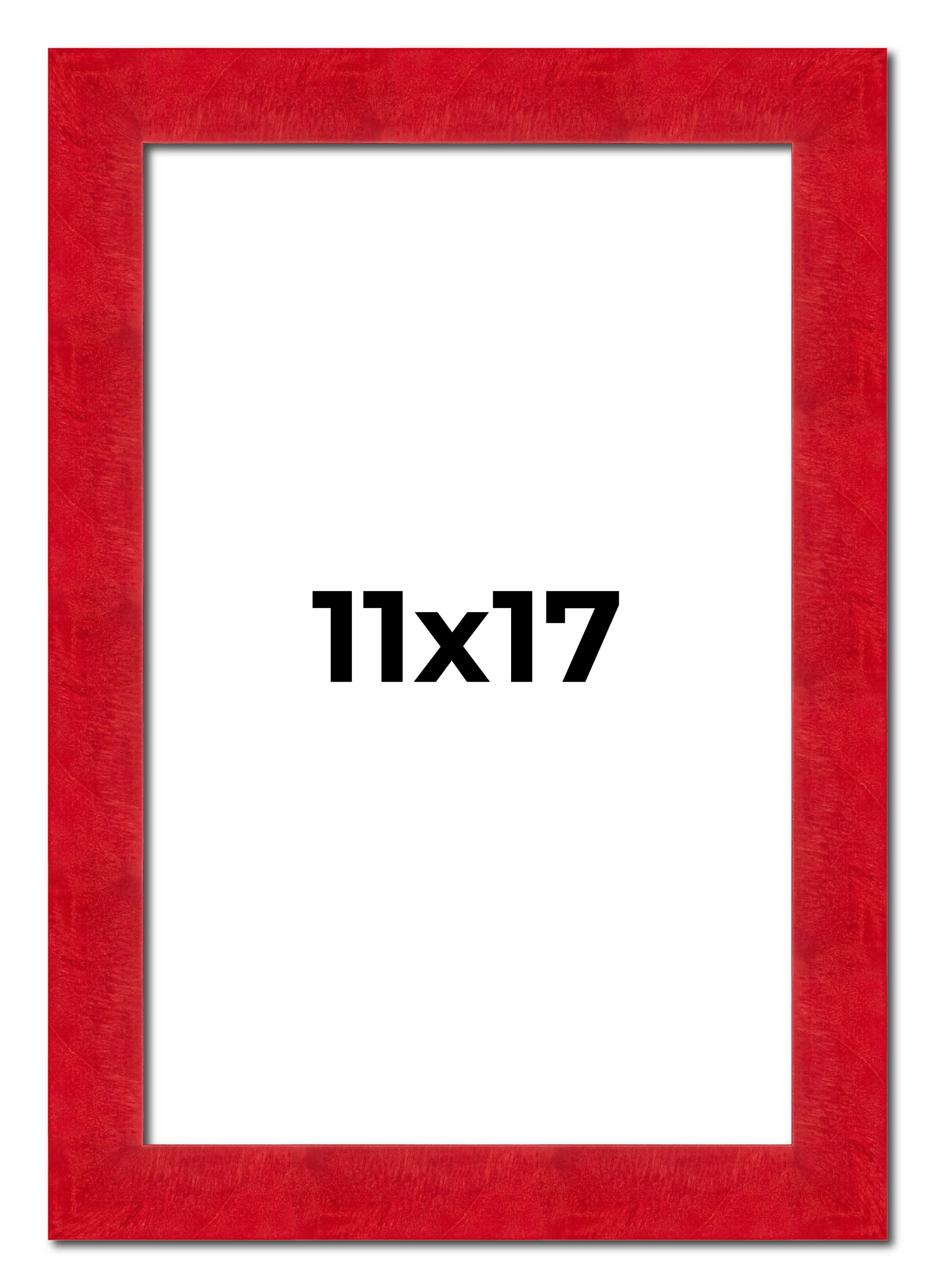 11x17 Frame Red Burl Solid Wood Picture Frame Width 1.75 Inches ...