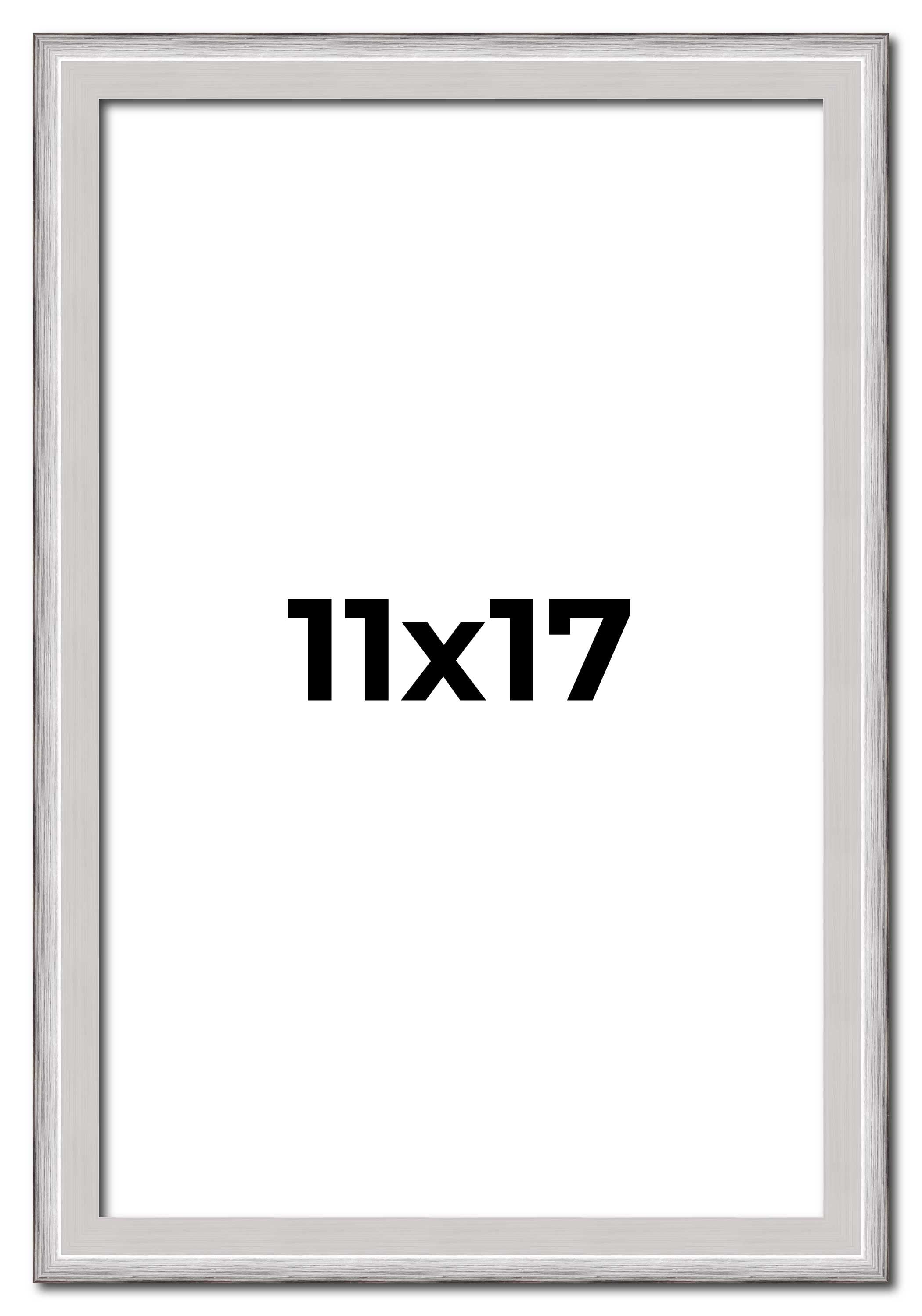 11x17 Frame Silver Inner Slope Bevel Picture Frame | 1 Inch Moulding ...