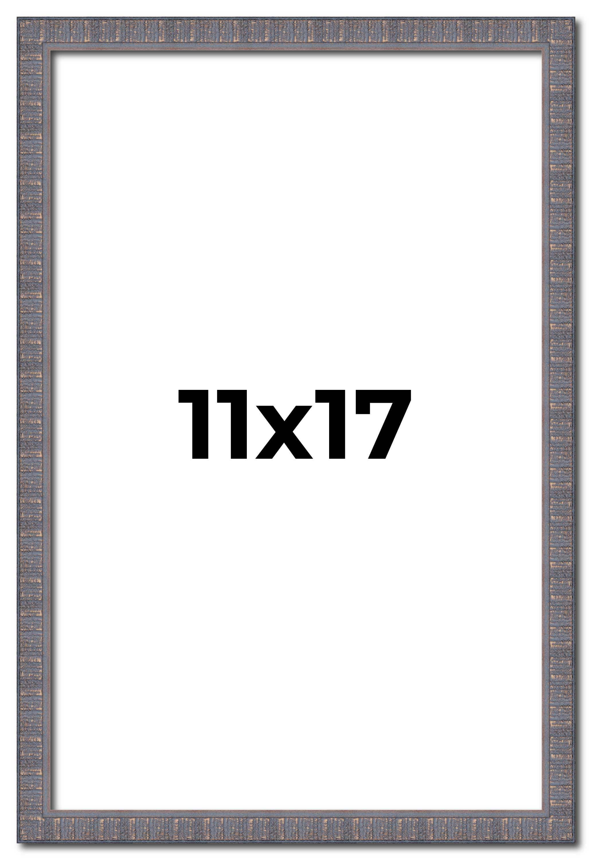11x17 Frame Slate Blue Distressed Rustic Solid Wood Picture Frame | 0. ...