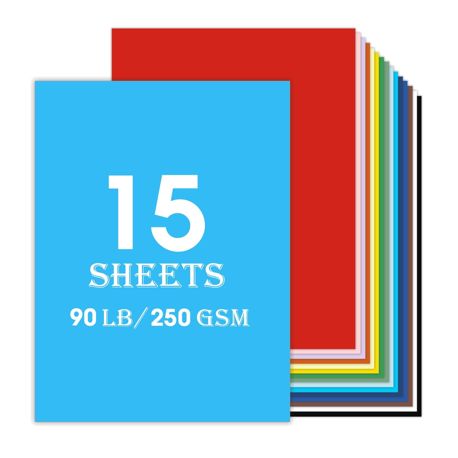11x17 Large Cardstock A3 ESF27 Color Paper Colored Card Stock 15 Sheets ...