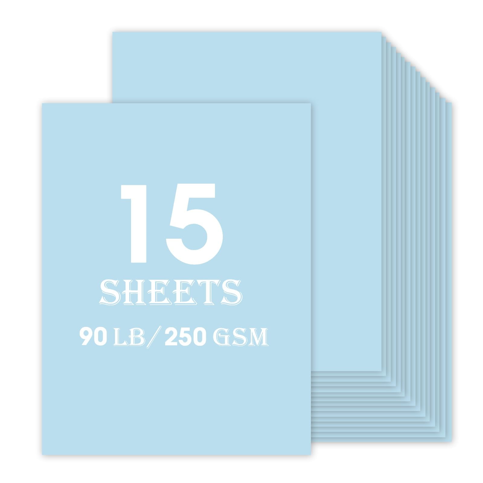 11x17 Large Cardstock A3 TSF6 Paper Light Blue Card Stock 15 Sheets ...