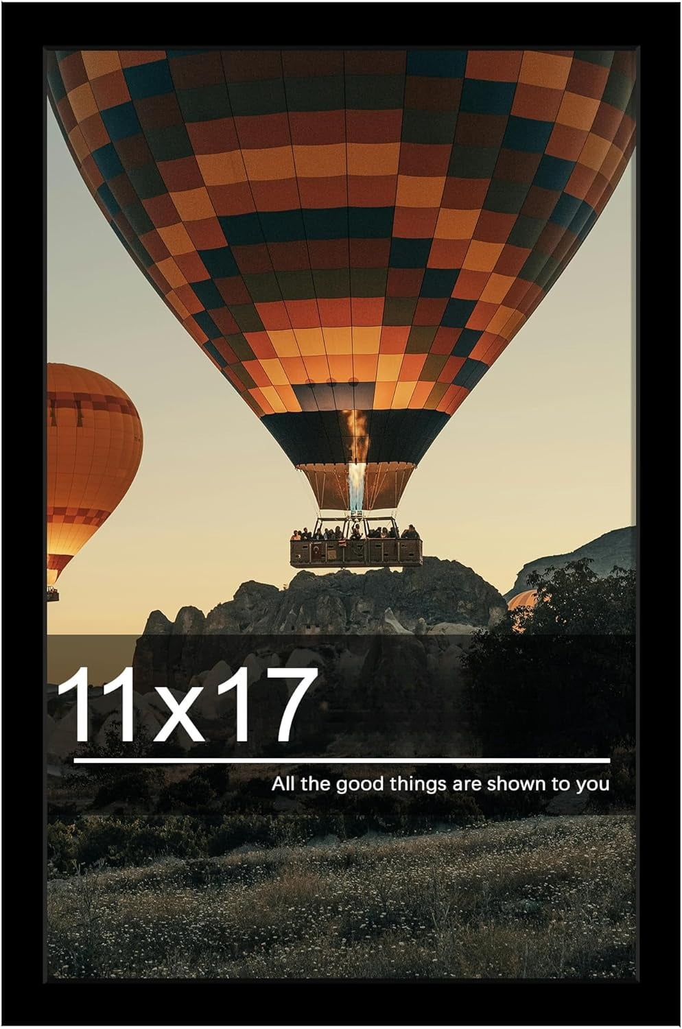 11x17 Picture Frame Black, Classic Poster Frame for Horizontal or ...