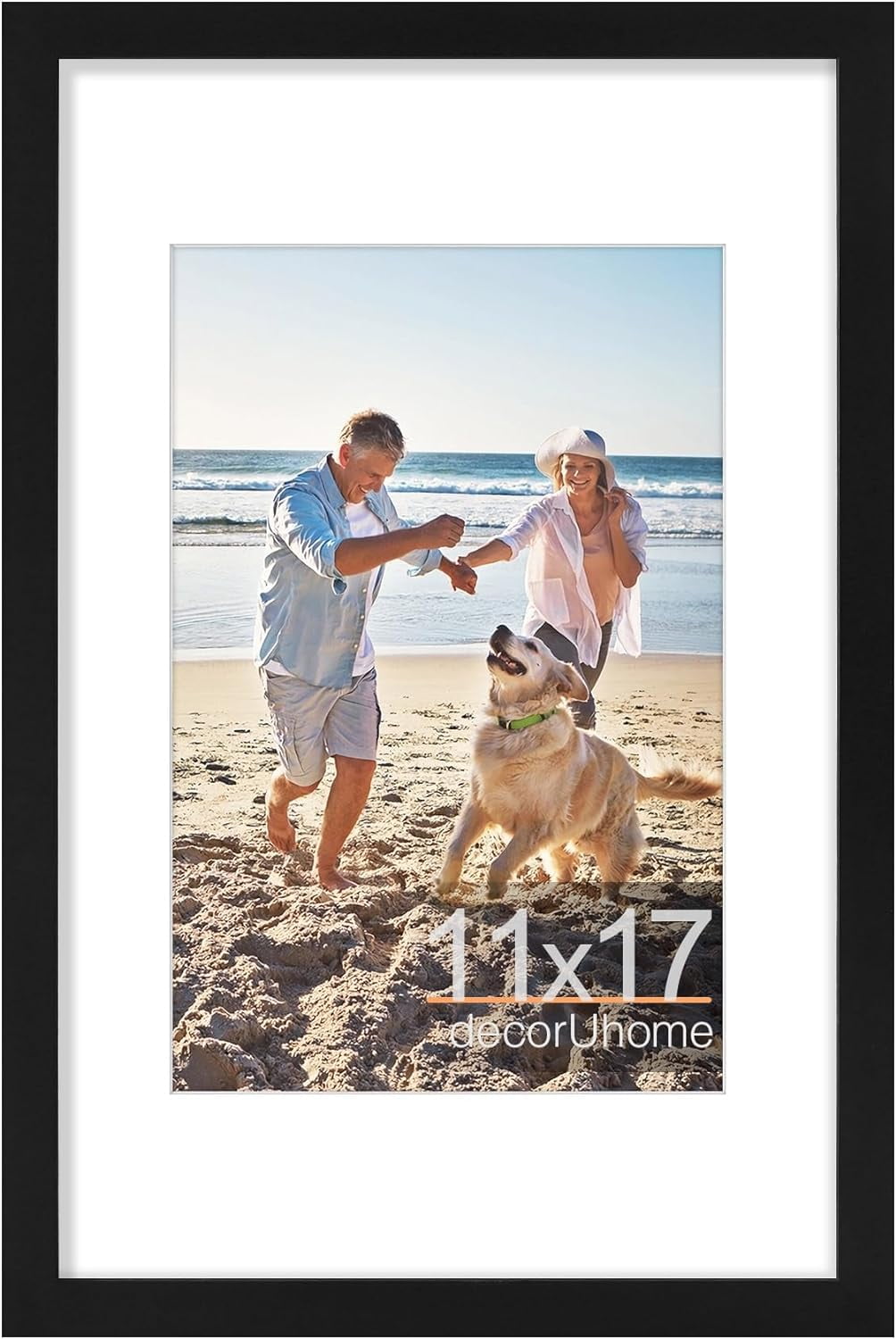 11x17 Picture Frame, Display Pictures 8x12 with Mat or 11x17 without Mat, Wall Hanging Poster ...