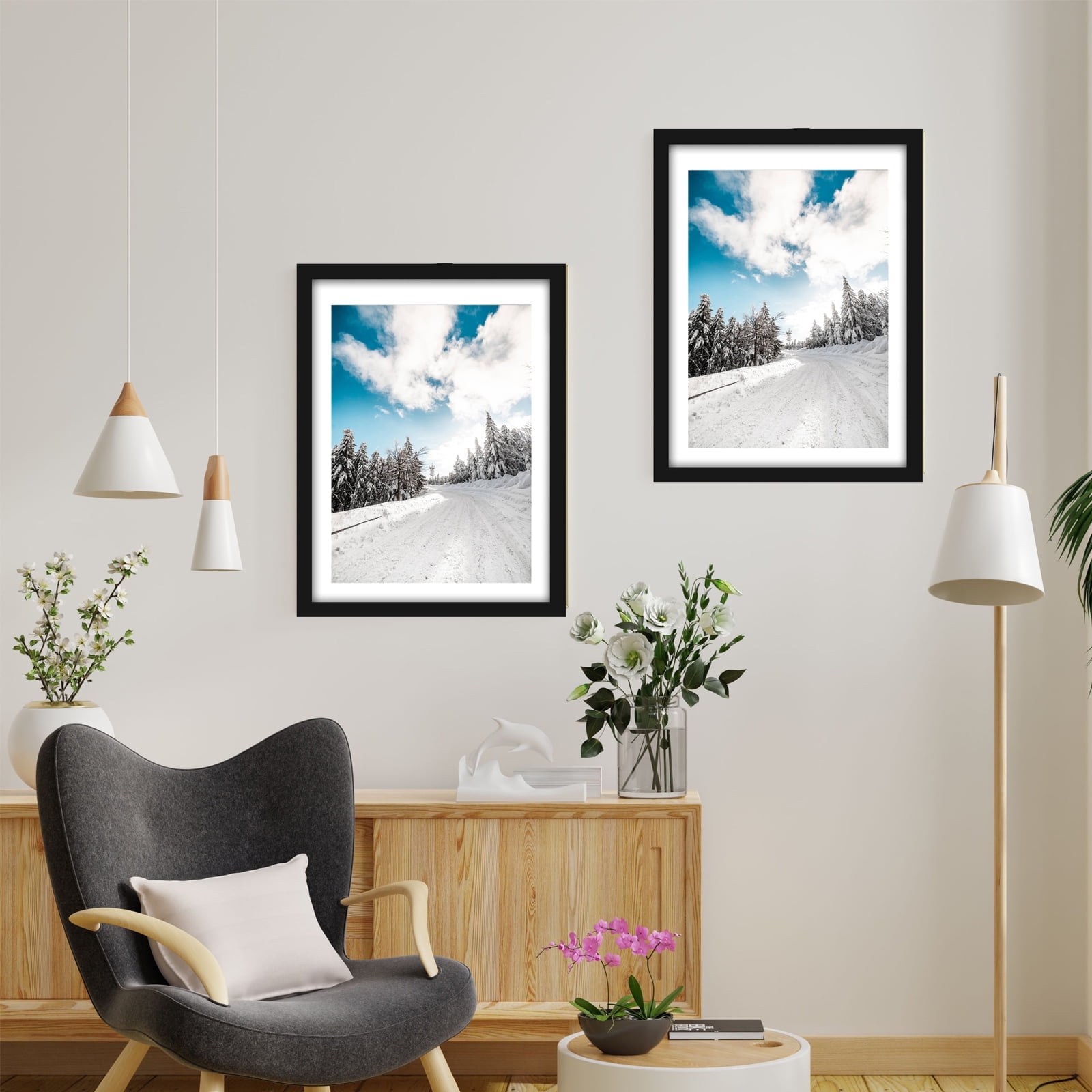 11x17 Picture Frame Set of 2 Museum Poster Frame for Wall Decor Gallery ...