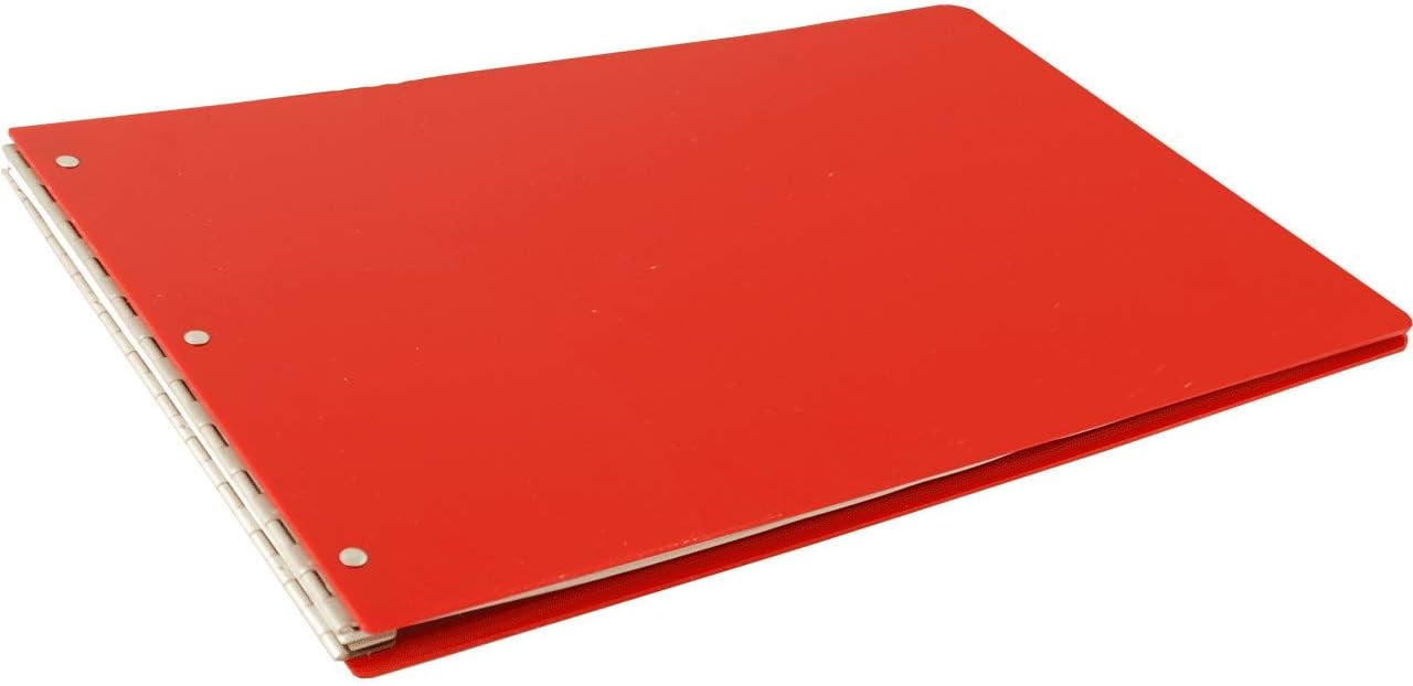 11x17 Screw Post Binder Acrylic Panel with Fixed Posts Red - Walmart.com