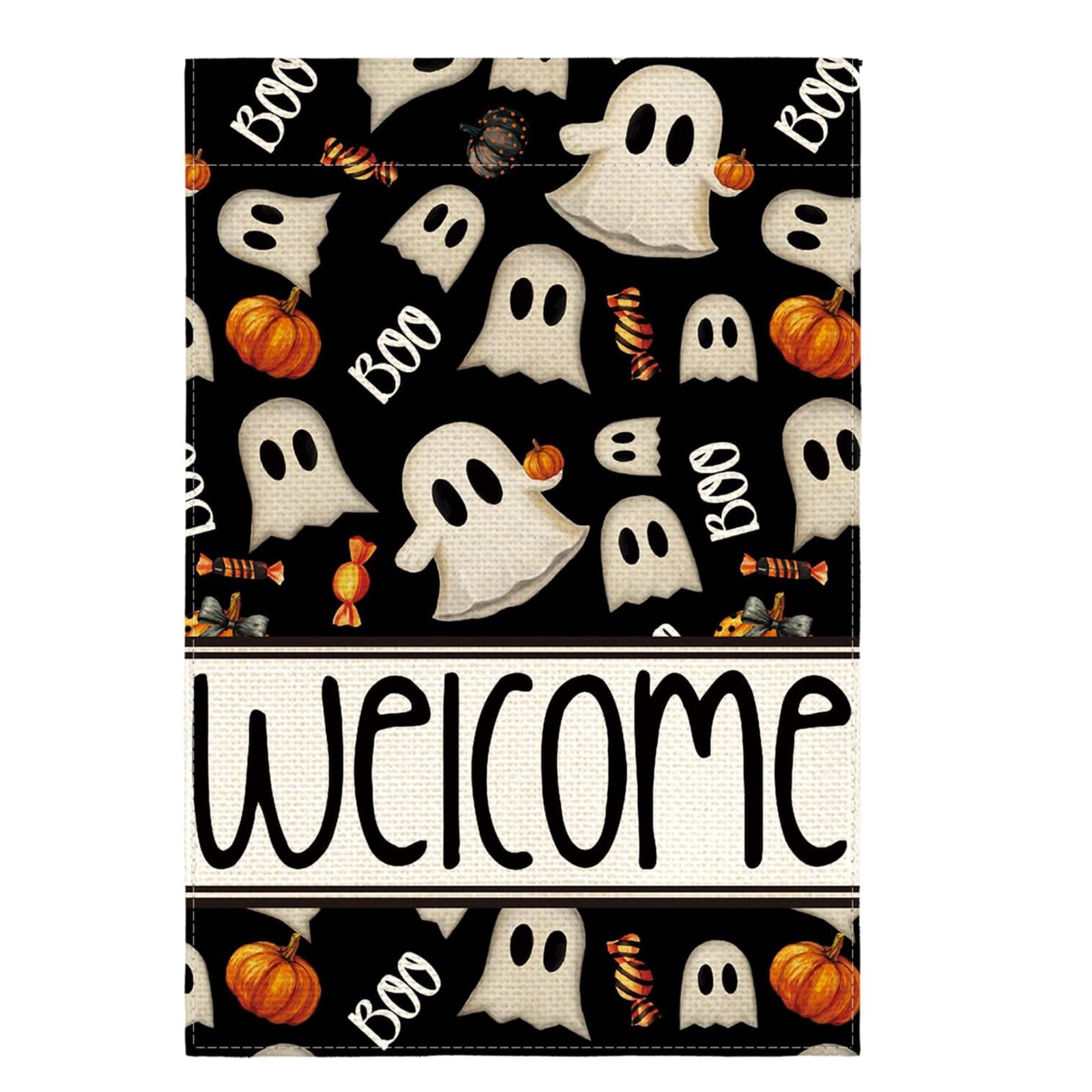 11x18 Inch Halloween Ghost Garden Flag, Double Sided Welcome Yard Flag ...