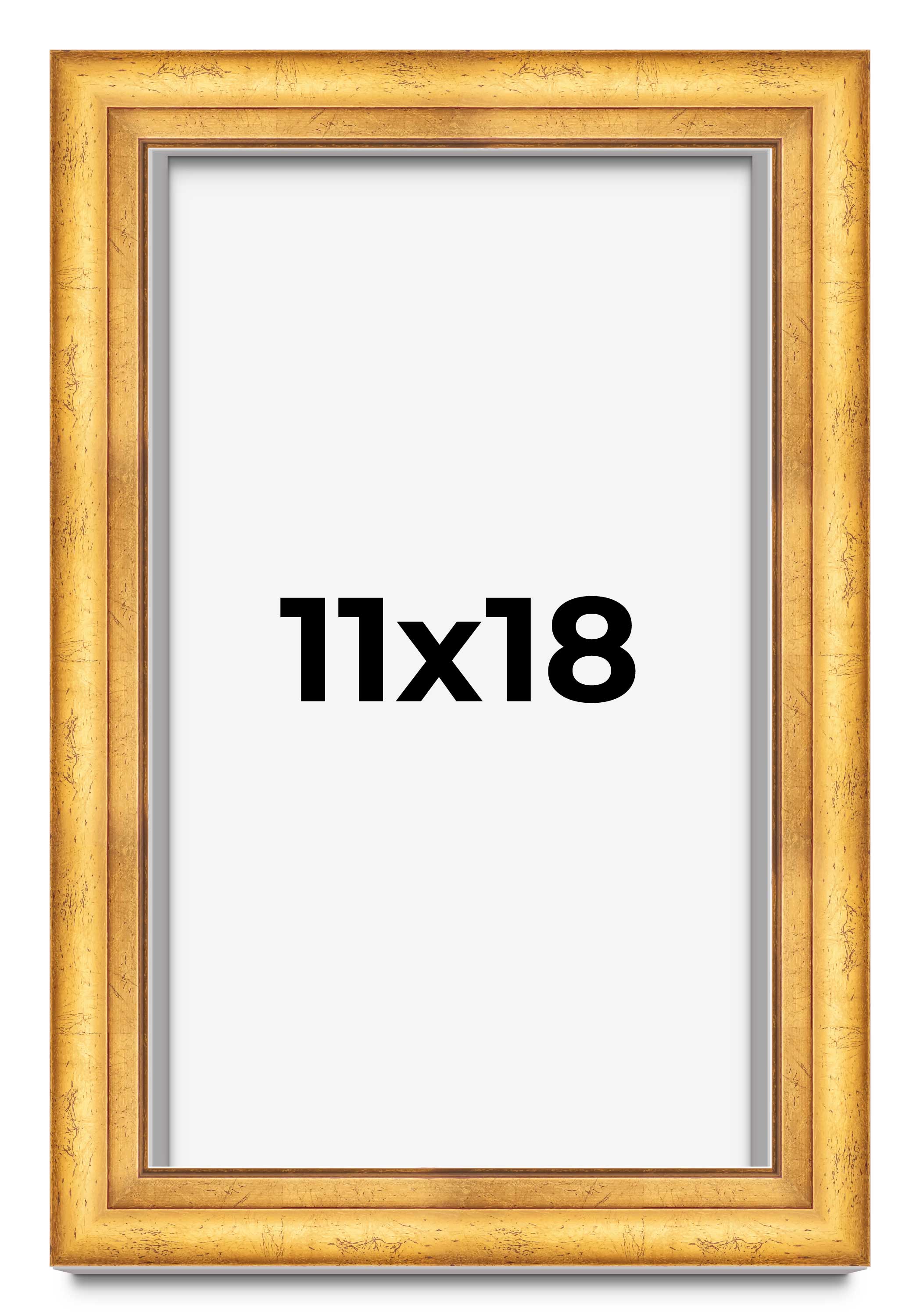 11x18 Shadow Box 1.75" Deep Gold Picture Frame - UV Acrylic, Foam Board ...