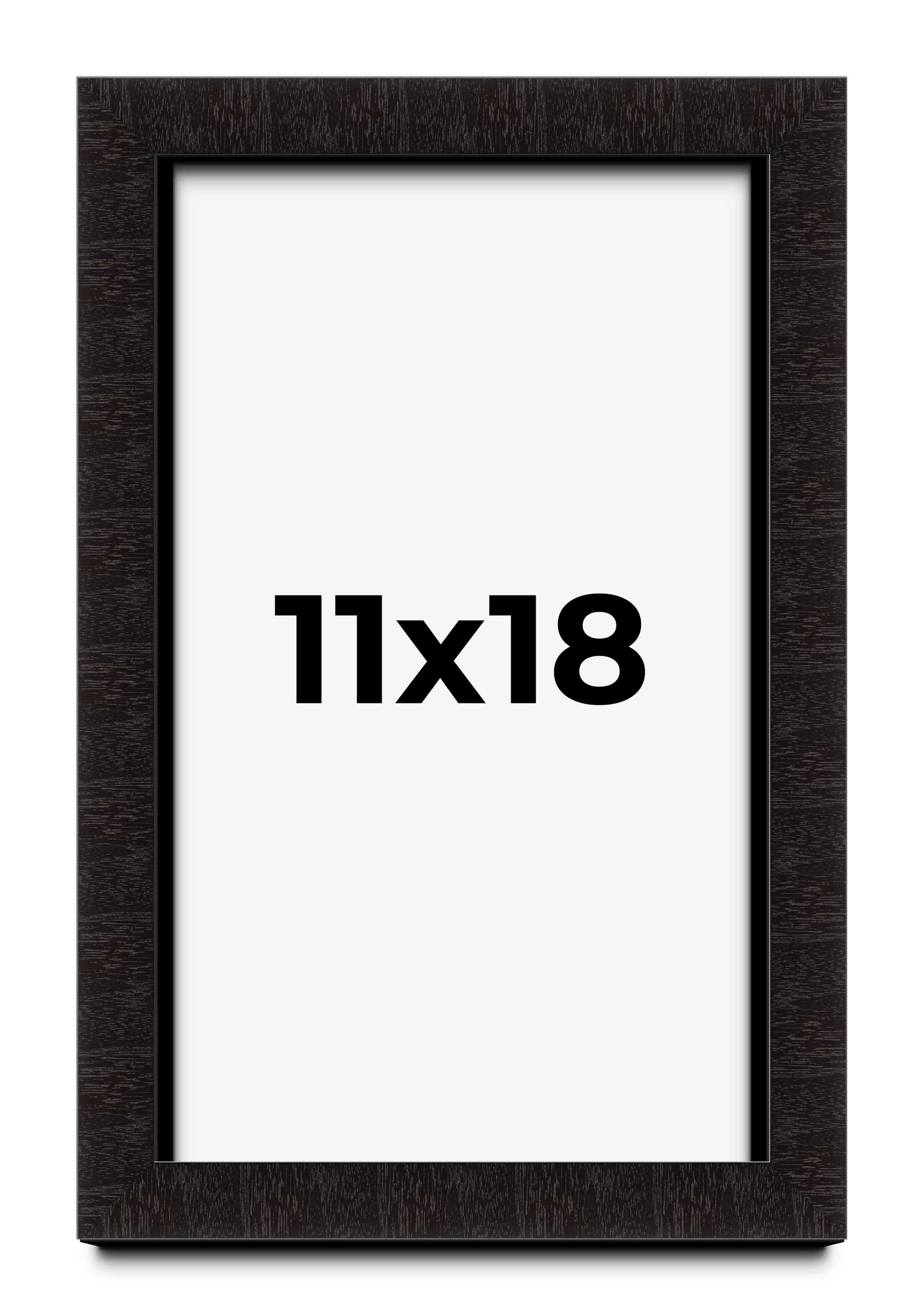 11x18 Shadow Box Black Solid Wood Display Picture Frame | 1 Inch Rabbet ...