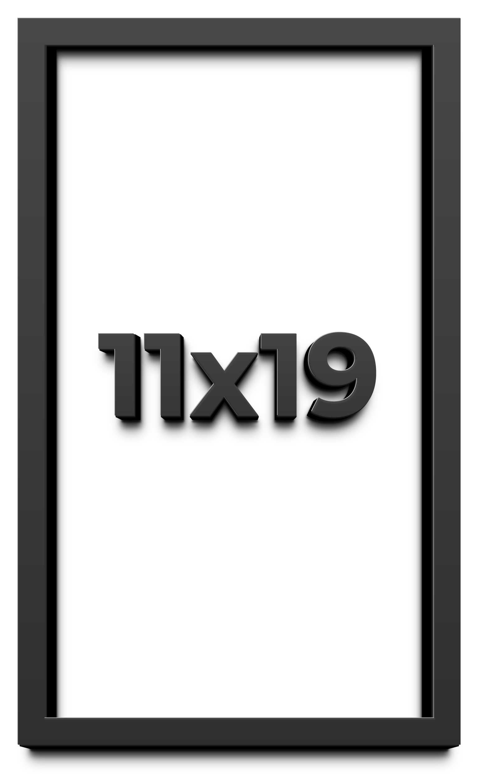 11x19 Shadow Box Frame Black | 1 inches Deep Real Wood Contemporary ...