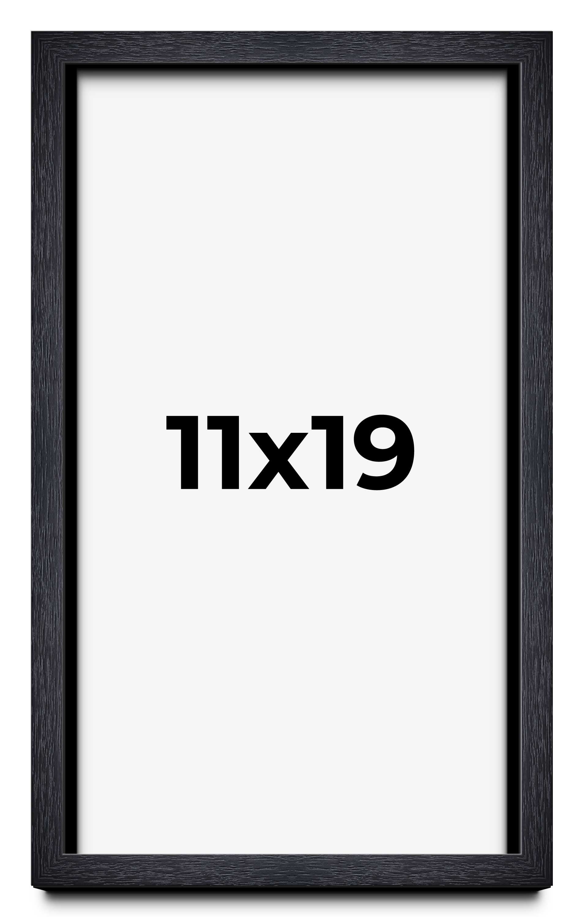 11x19 Shadow Box Frame Black | 1 Inches Deep Real Wood Farmhouse ...