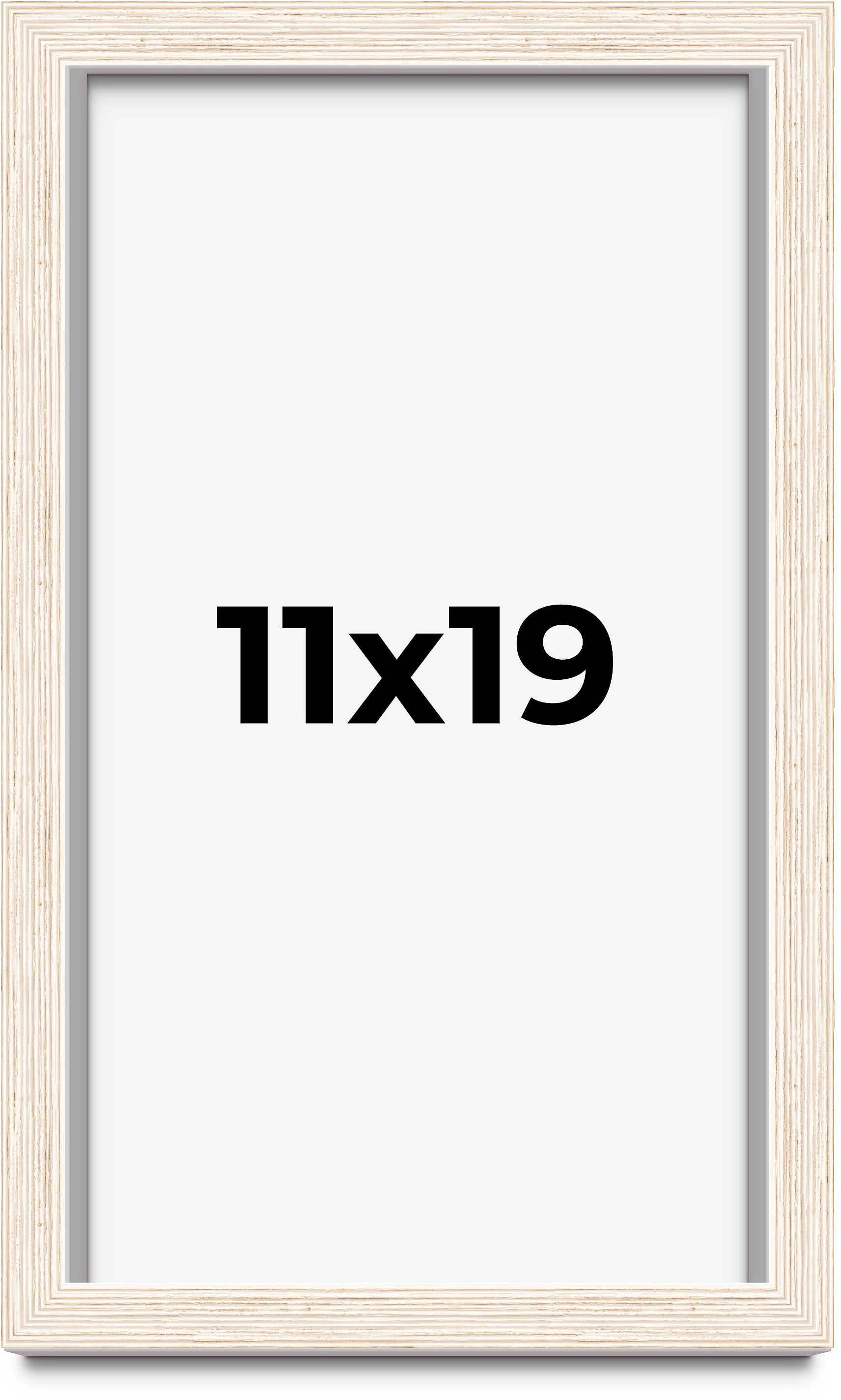 11x19 Shadow Box Frame White | 1.125 Inches Deep Real Wood Rustic ...