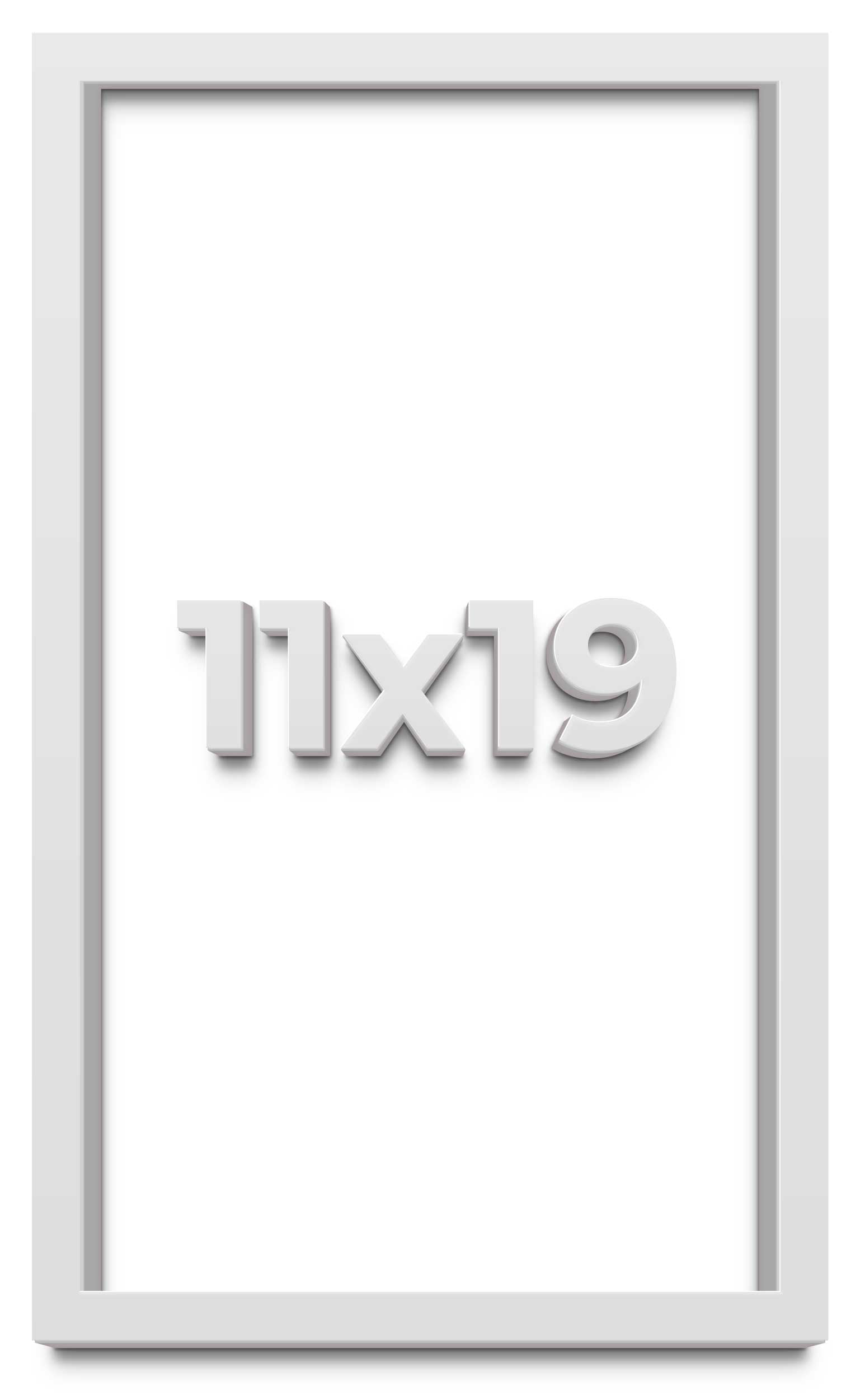 11x19 Shadow Box Frame White | 2 Inches Deep Real Wood Contemporary ...