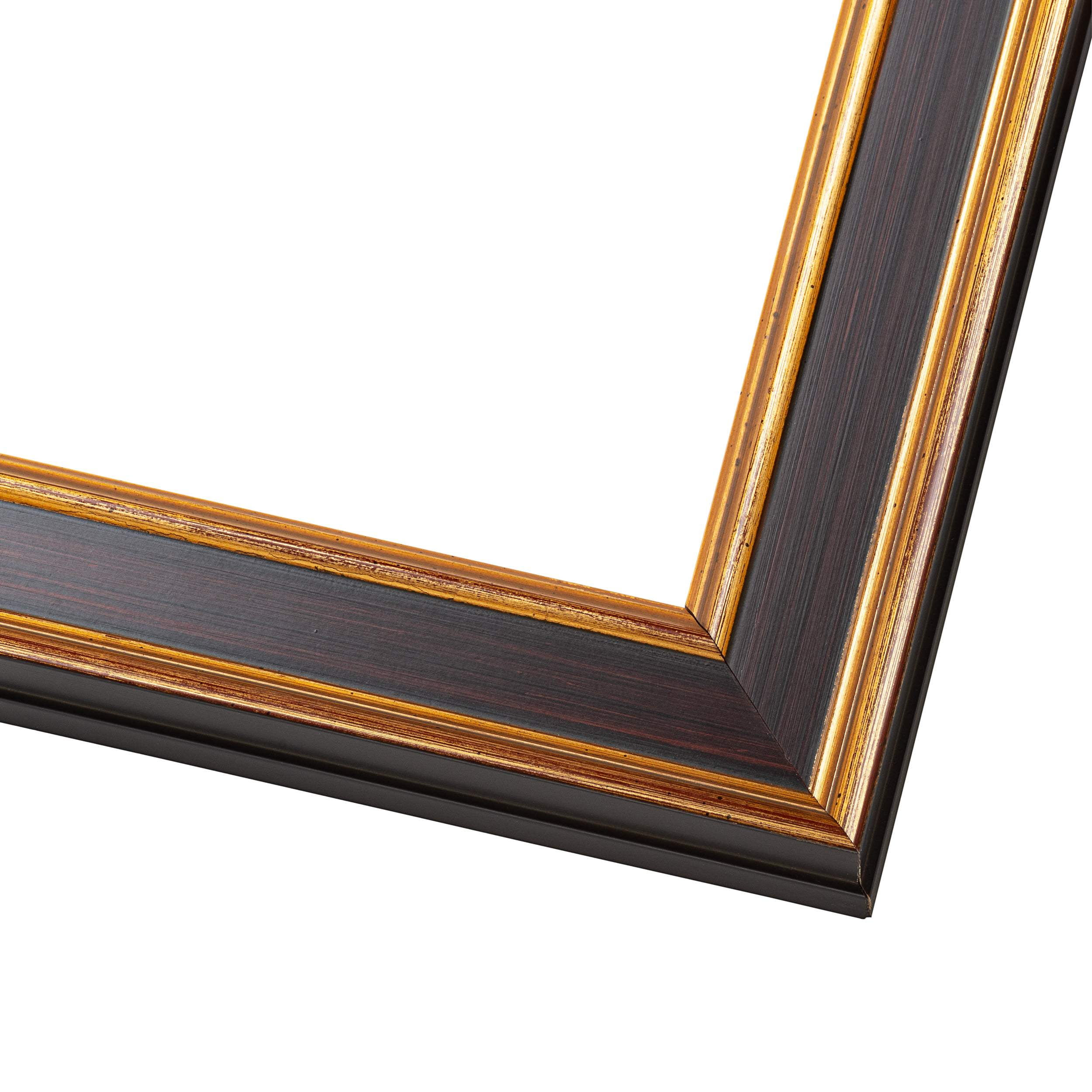 11x20 Weathered Gold Picture Frame - UV Acrylic, Foam Board Backing ...