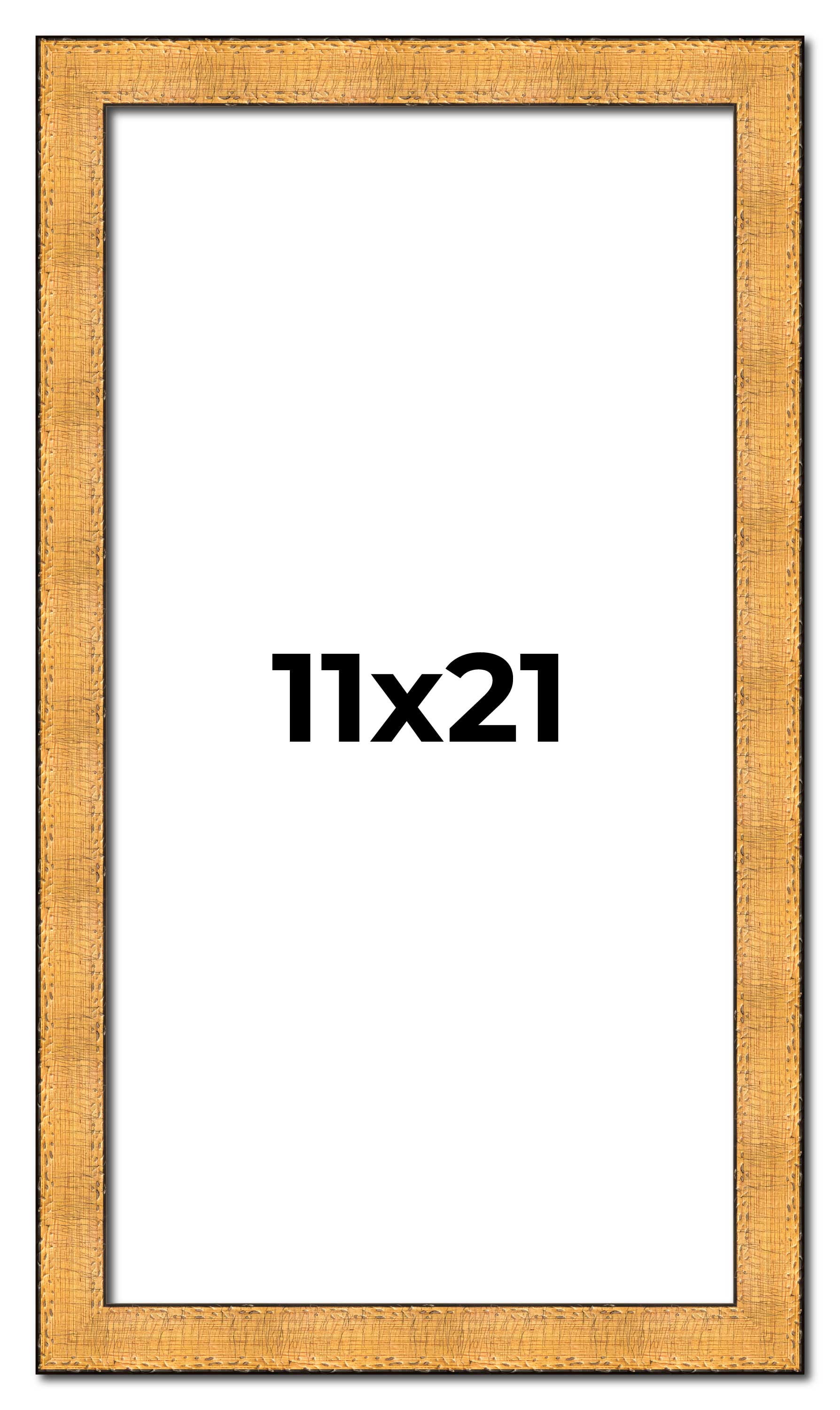11x21 Frame Gold Rustic Solid Wood Picture Frame | 1.25 Inch Wide ...