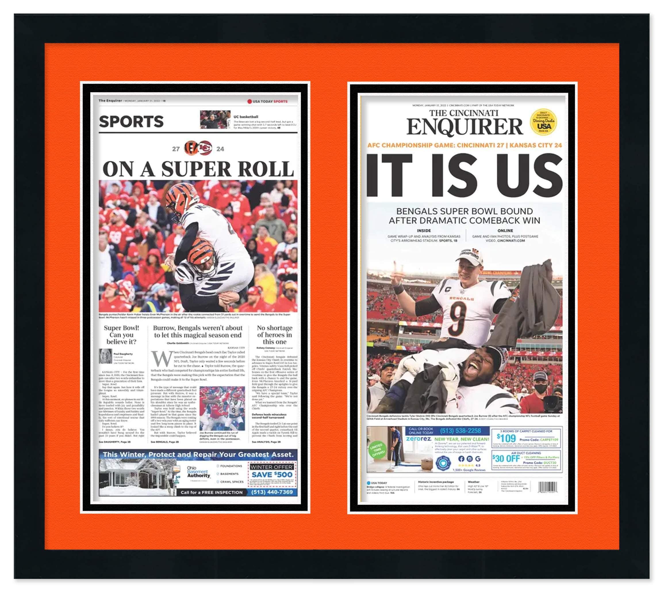 Walmart 11x21 Solid Wood Newspaper Frame - Black with UV Resistant ...