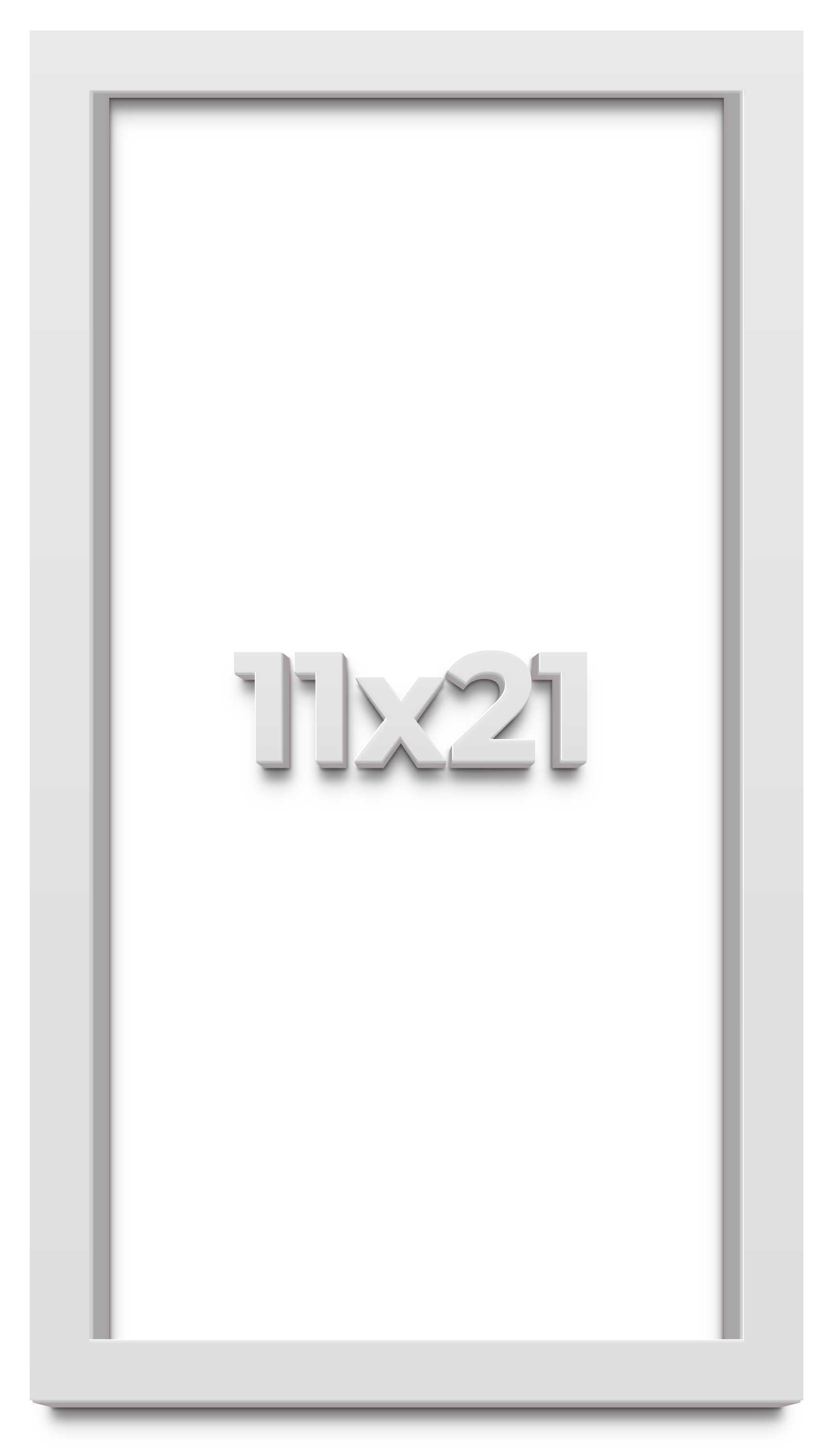 11x21 Shadow Box High Gloss White Display Frame | 1.625 Inches Deep | 1 ...