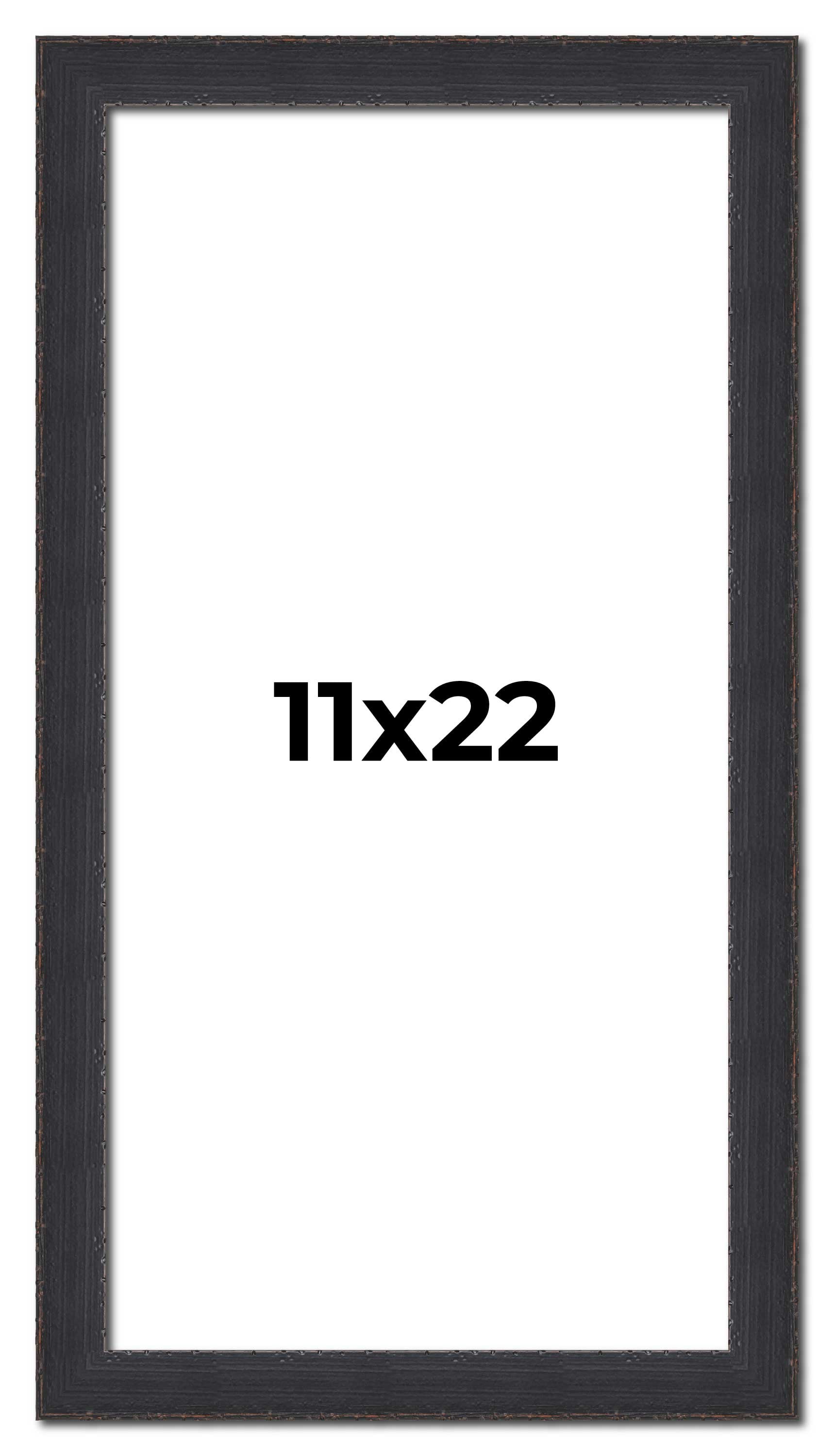 11x22 Frame Black Real Wood Picture Frame Width 1.25 Inches | Interior ...