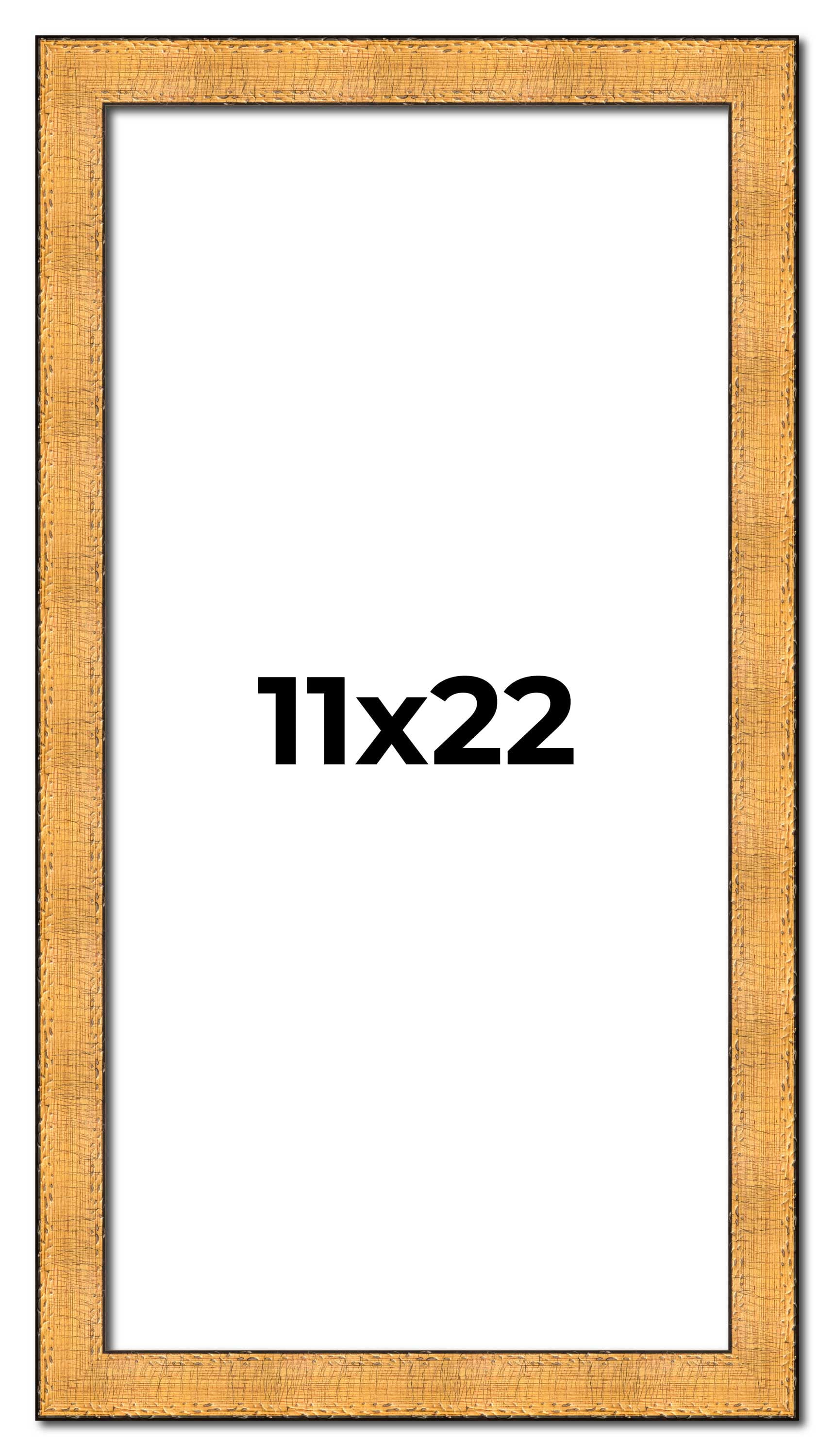 11x22 Frame Gold Rustic Solid Wood Picture Frame | 1.25 Inch Wide ...