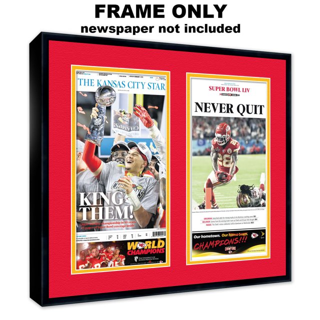 11x22 Newspaper Frame - with Red and Yellow Double Mat - Made to ...