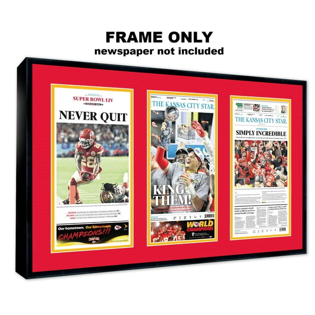 11x22 Newspaper Frame - with Red and Yellow Double Mat - Made to ...