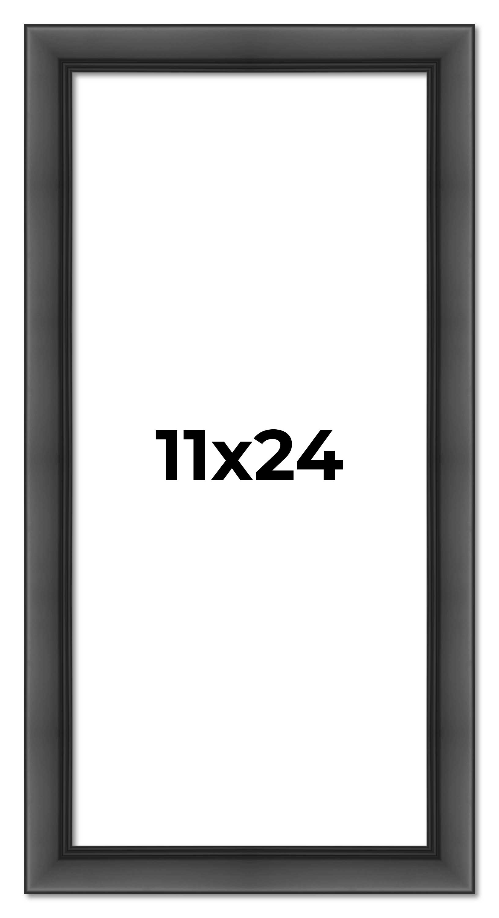11x24 Frame Black Solid Wood Picture Frame - Complete Modern Photo ...