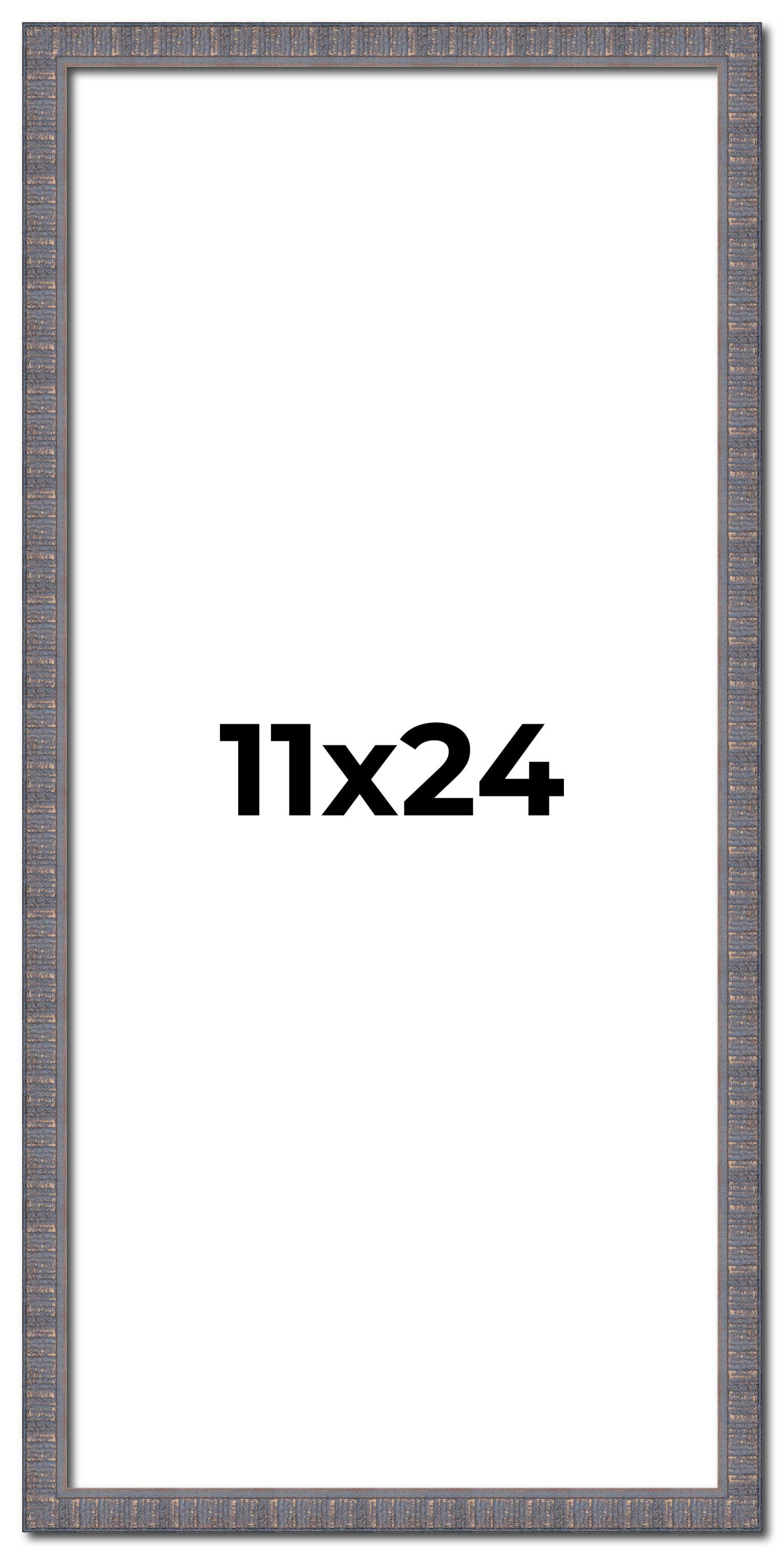 11x24 Frame Slate Blue Distressed Rustic Solid Wood Picture Frame | 0. ...