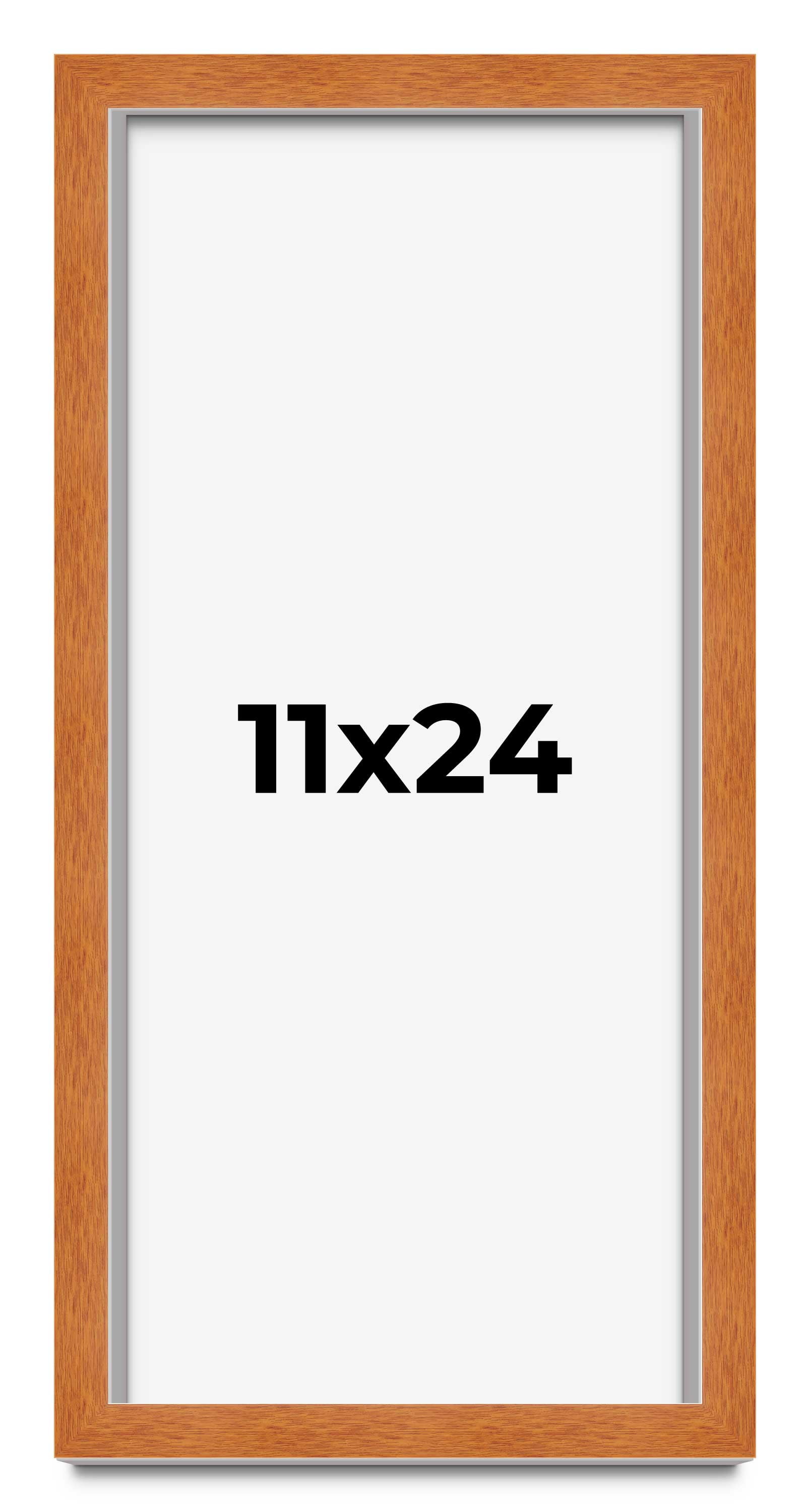 11x24 Shadow Box Frame Brown | 0.875 Inches Deep Real Wood Contemporary ...
