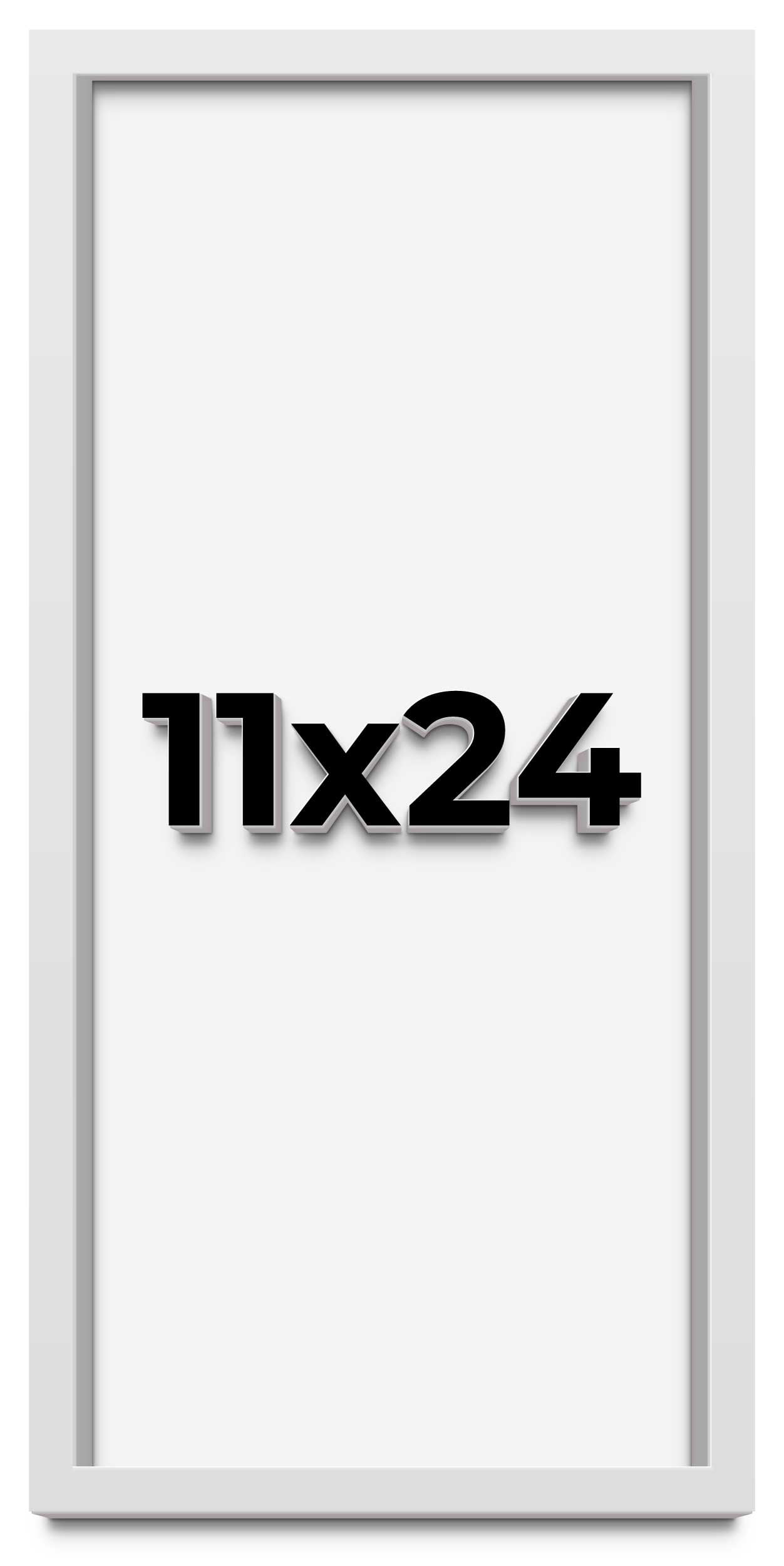 11x24 Shadow Box Frame White | 1 Inches Deep Real Wood Contemporary ...