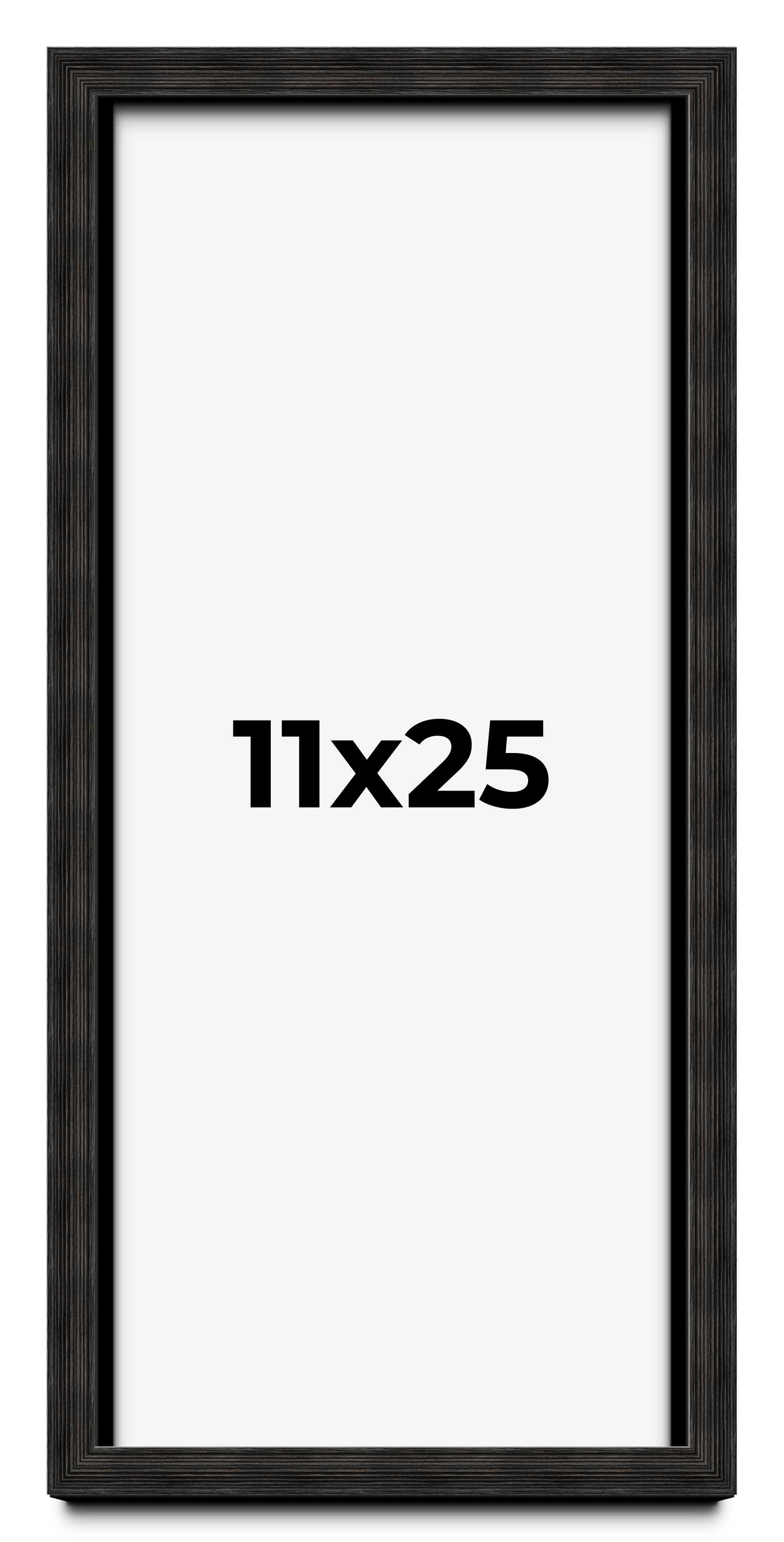 11x25 Shadow Box Black Rustic Barnwood Display Frame | 1.125 Inch Deep ...