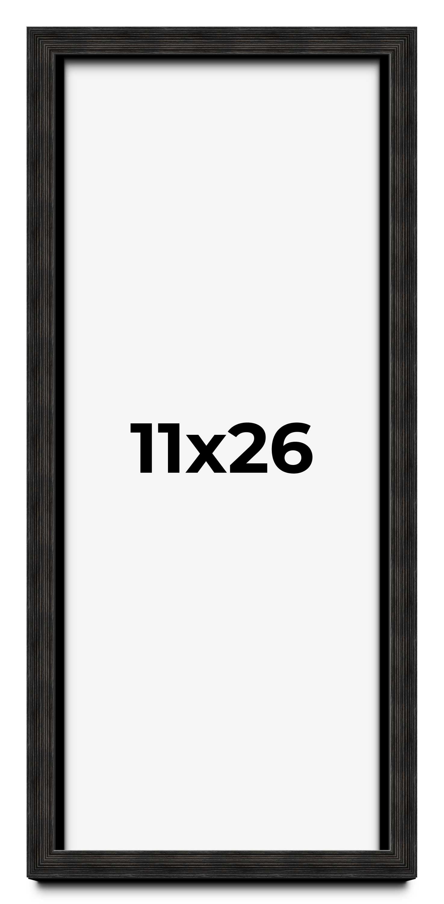 11x26 Shadow Box Black Rustic Barnwood Display Frame | 1.125 Inch Deep ...