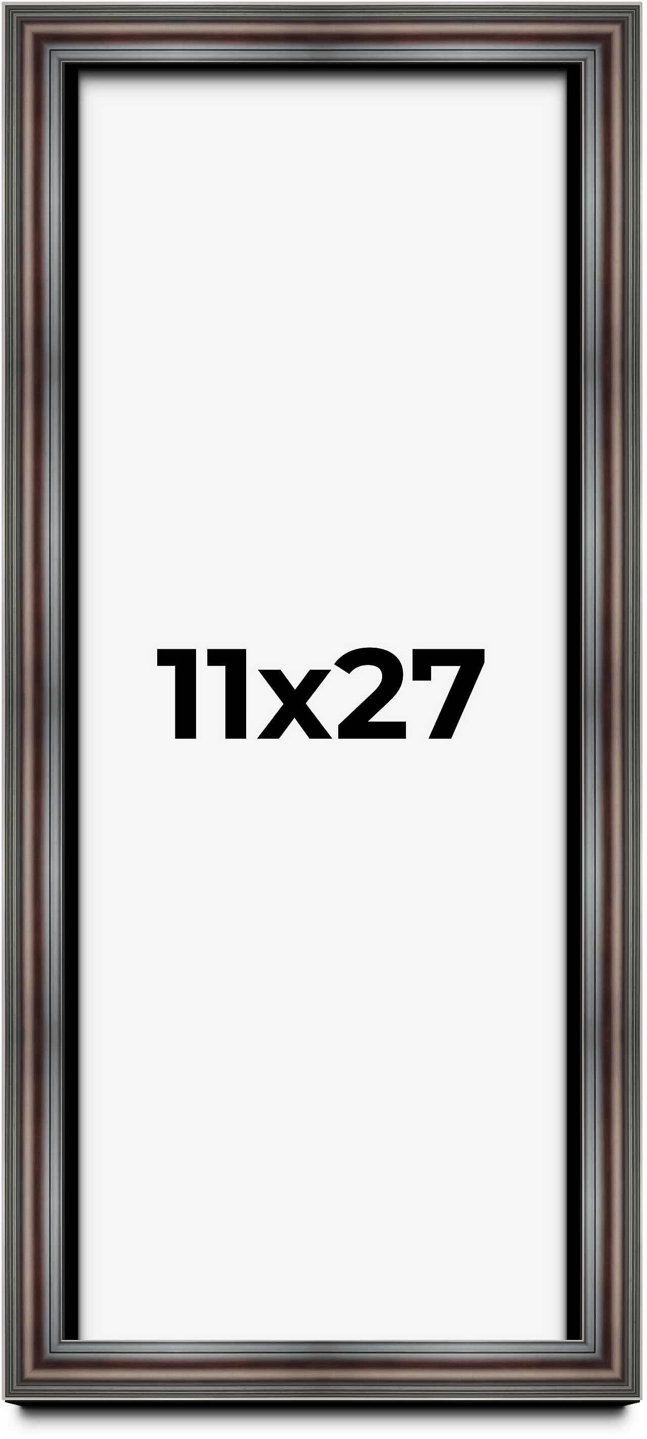 11x27 Shadow Box Frame Brown Cherry | 2.625 Inches Deep Pine Wood ...