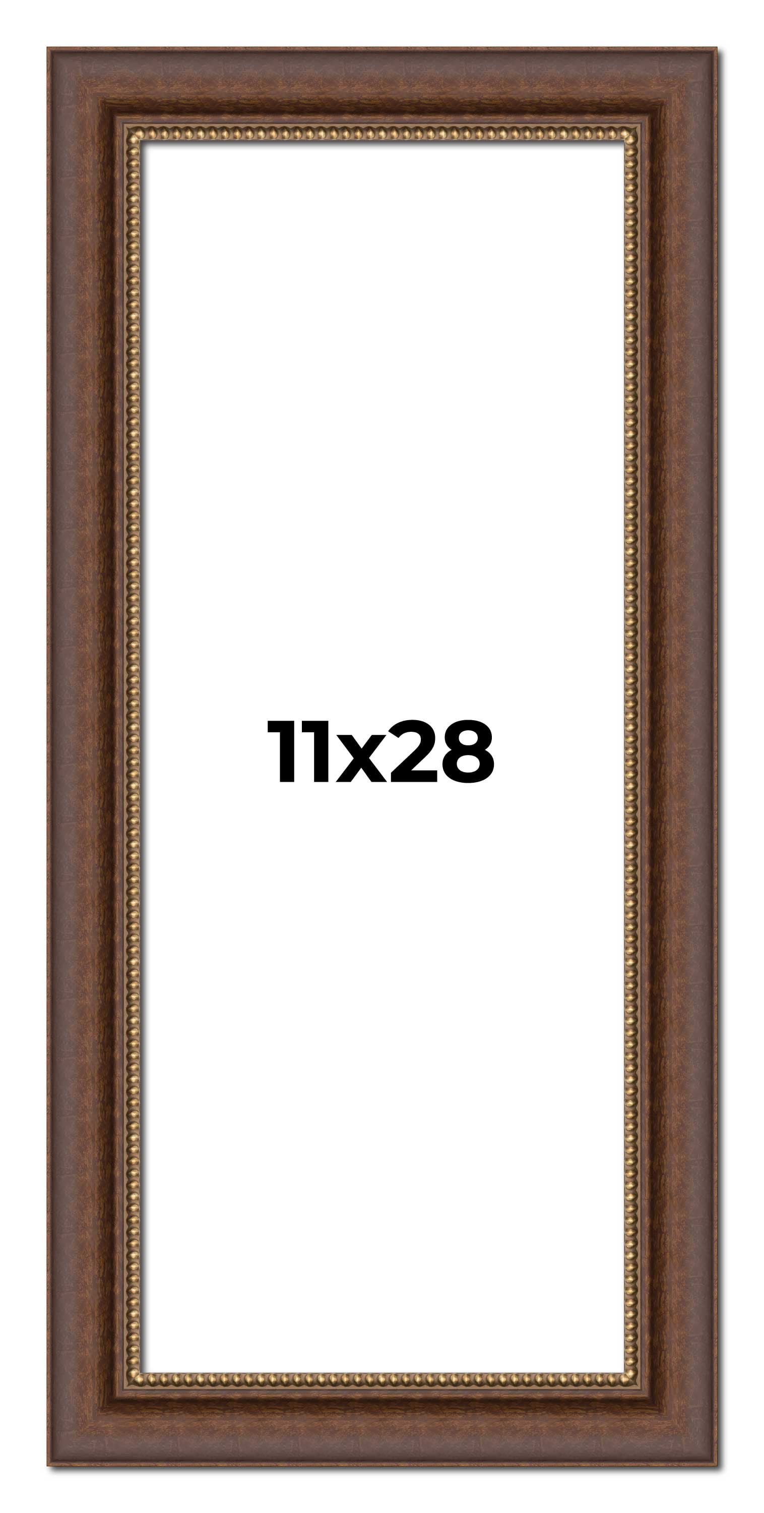 11x28 Copper and Brown Real Wood Picture Frame Width 2 inches ...