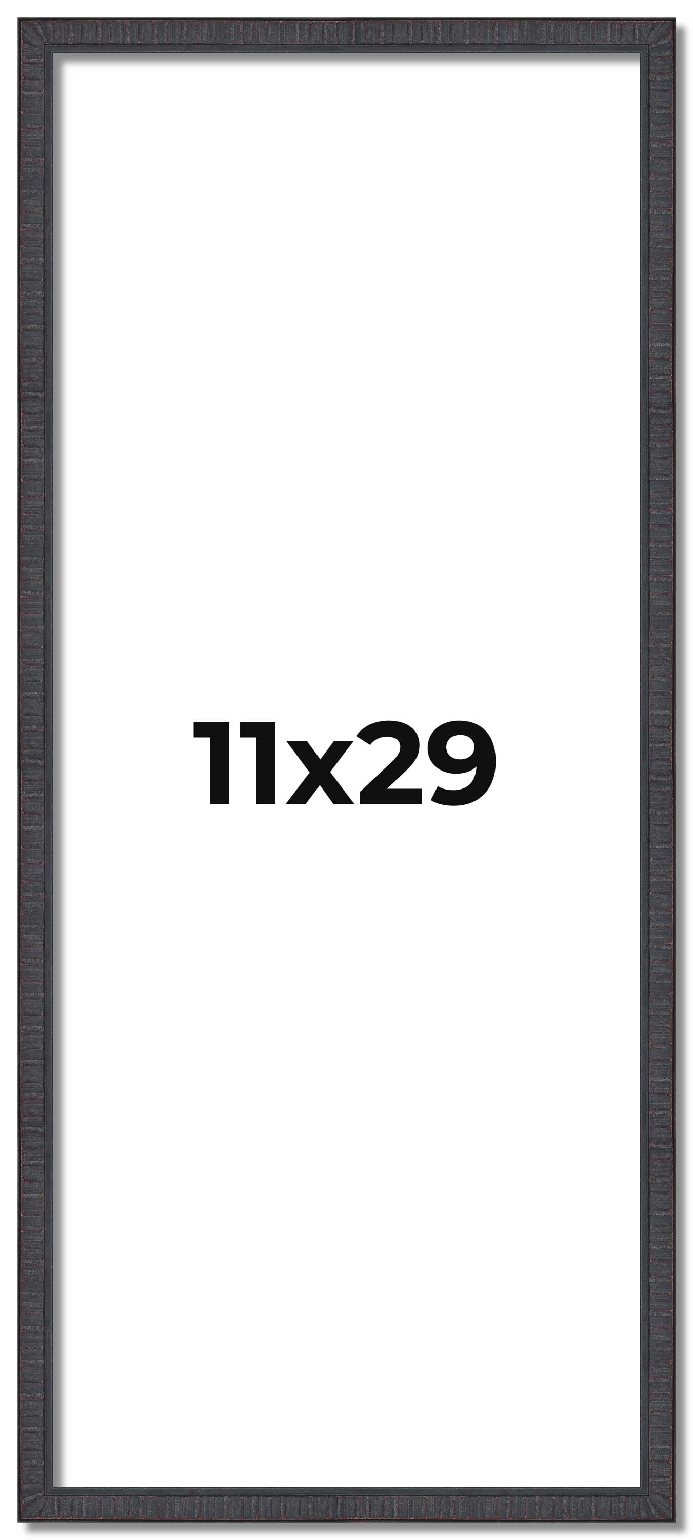 11x29 Frame Brown Solid Wood Picture Frame - Complete Modern Photo ...