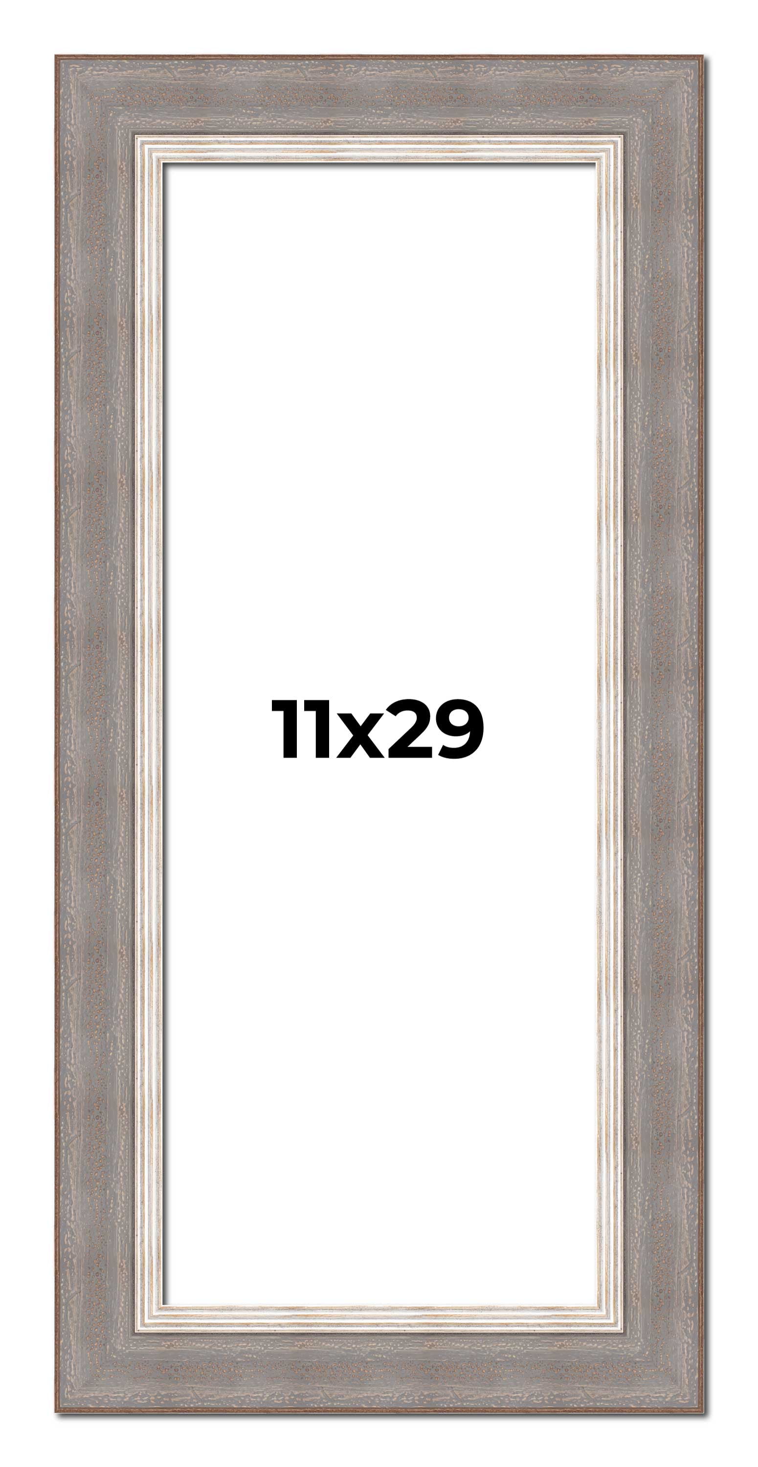 11x29 Frame Grey Real Wood Picture Frame Width 2.75 Inches | Interior ...