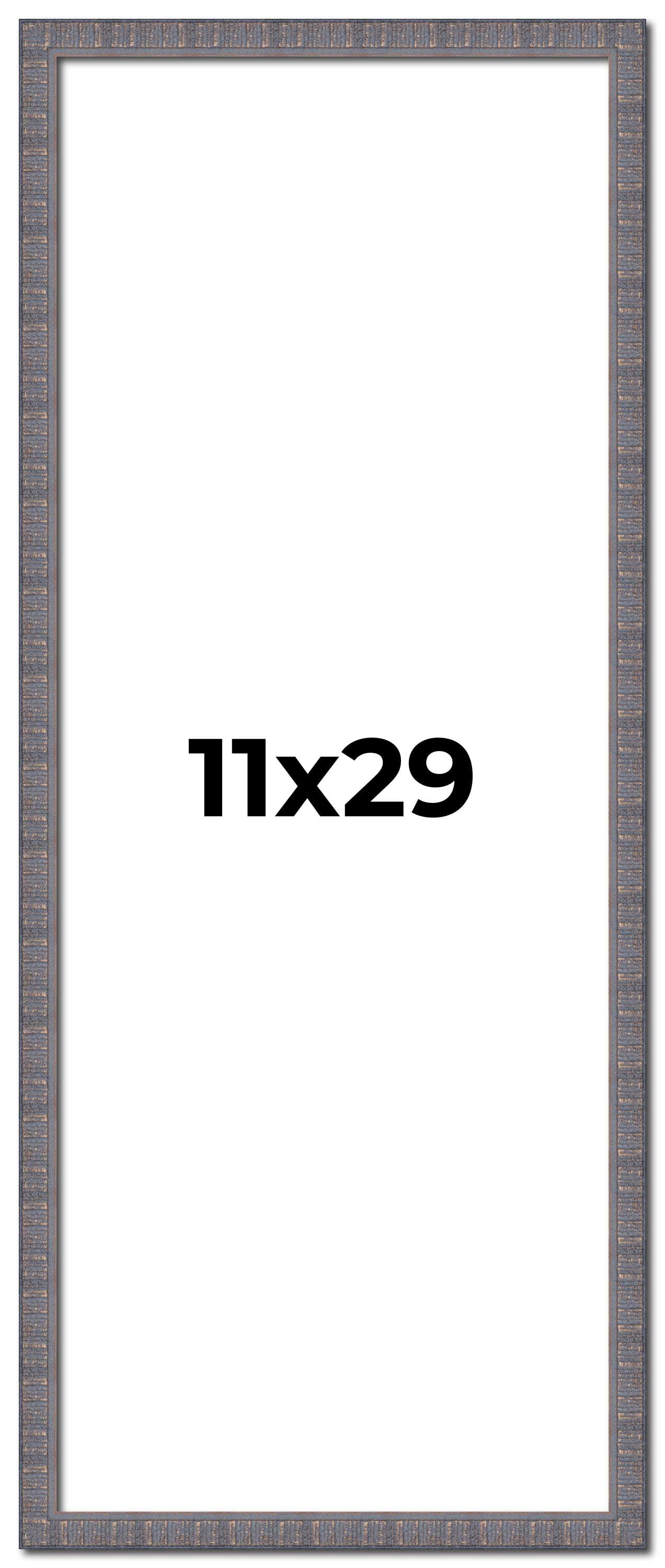 11x29 Frame Slate Blue Distressed Rustic Solid Wood Picture Frame | 0. ...