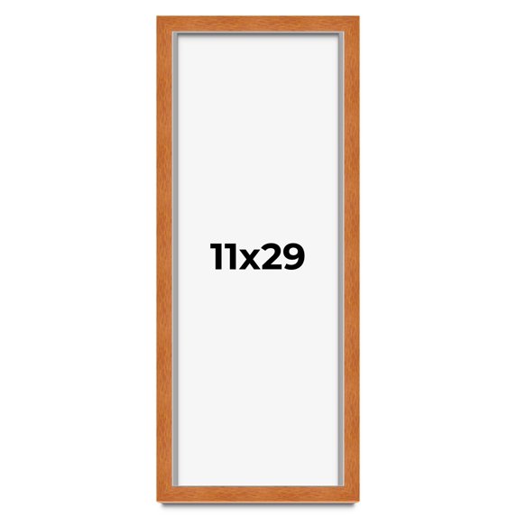 11x29 Shadow Box Frame Brown | 0.875 Inches Deep Real Wood Contemporary ...