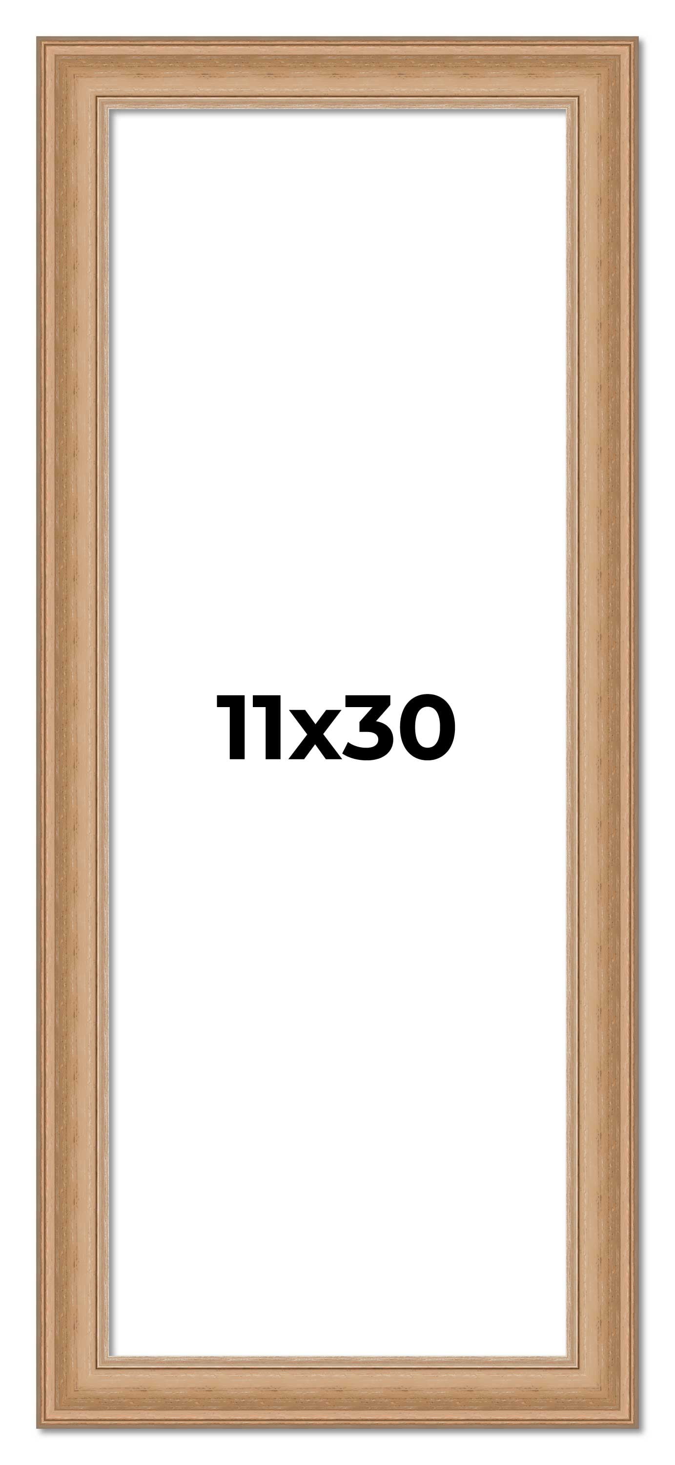 11x30 Frame Charleston Honey Brown Solid Wood Picture Frame Width 1.75 ...